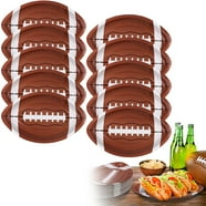 25 Pcs Football Party Plates Tableware Set 12 inch Large Football Oval ...