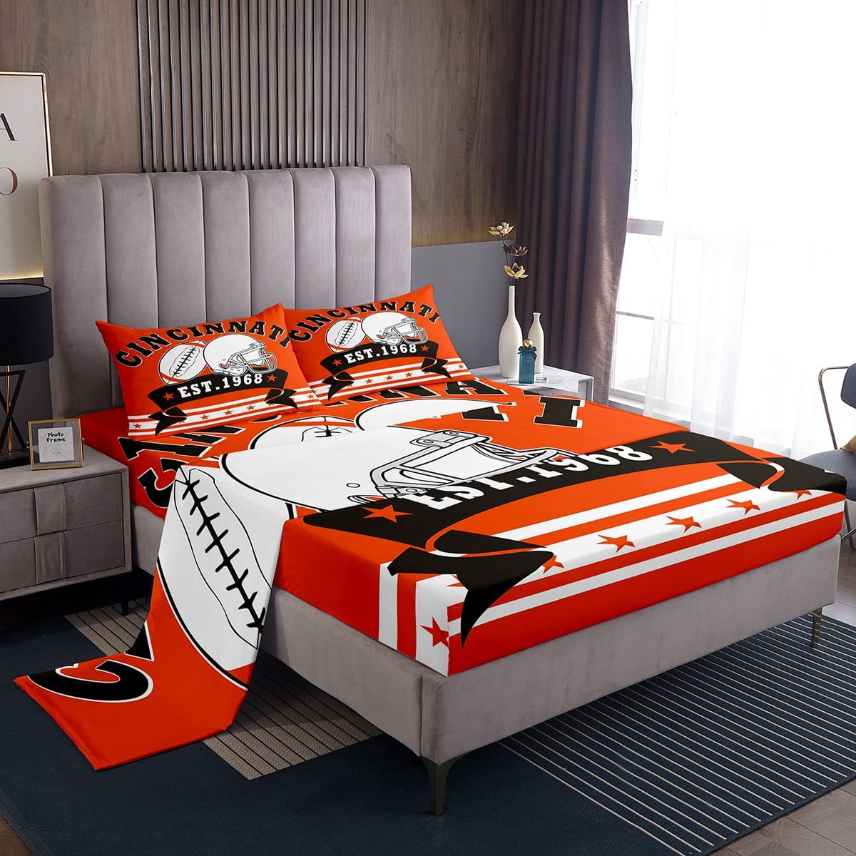Football Sheet Set, American Football Sheets Twin For Bedroom, Football ...