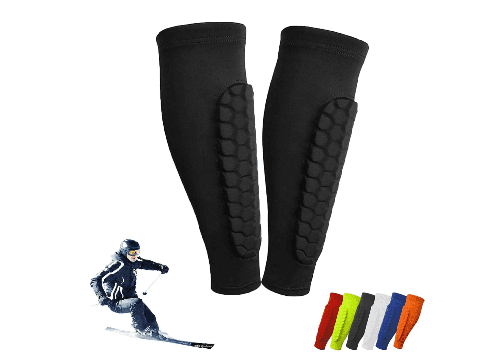 Football Shin Guard Sleeves with Foam Padding, Breathable Professional ...