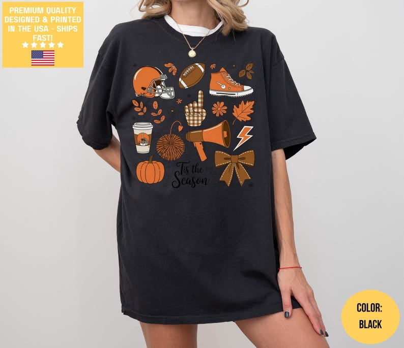 Football Shirt, Tis the Season for Touchdowns Tee, Retro Game Day Shirt ...