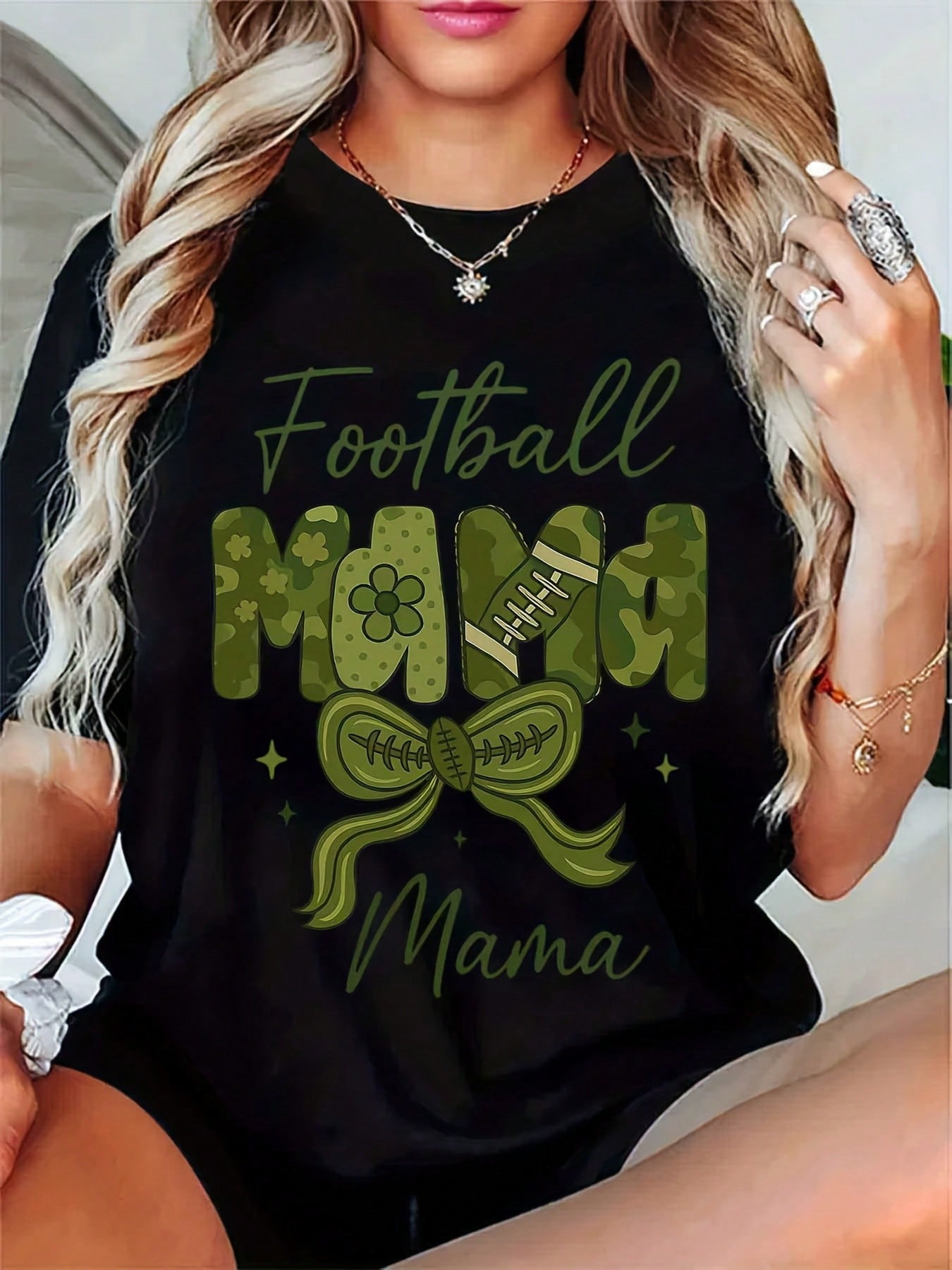 Football Shirts For Women Game Day Tshirt Sunday Football Graphic Tee ...