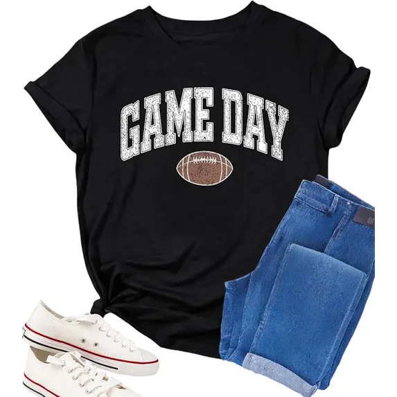 Football Shirts for Women Game Day Shirt Football Season Tshirt Sunday ...