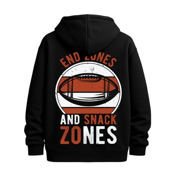 Football Snack Zone sweatshirt mens long sleeve black Casual Wear on ...