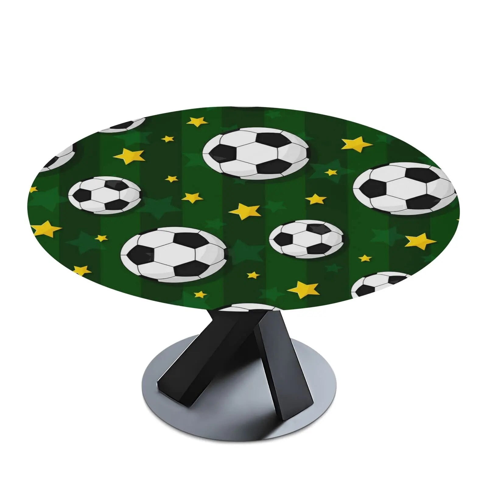 Football Soccer Ball Round Tablecloth with Elastic Fitted Table Cloth ...