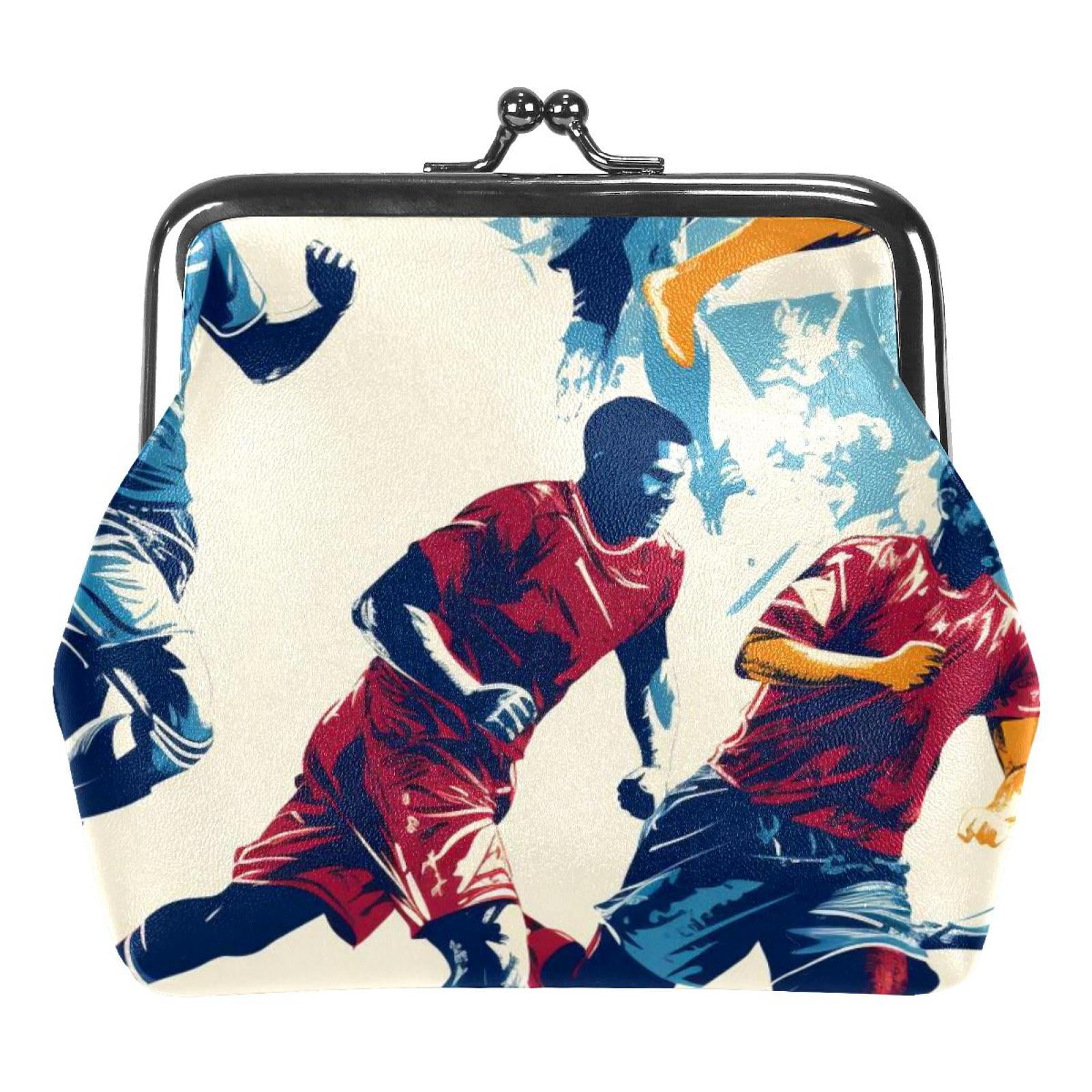Football Soccer Coin Purse, Kiss Lock Coin Purse, Large Capacity Coin ...