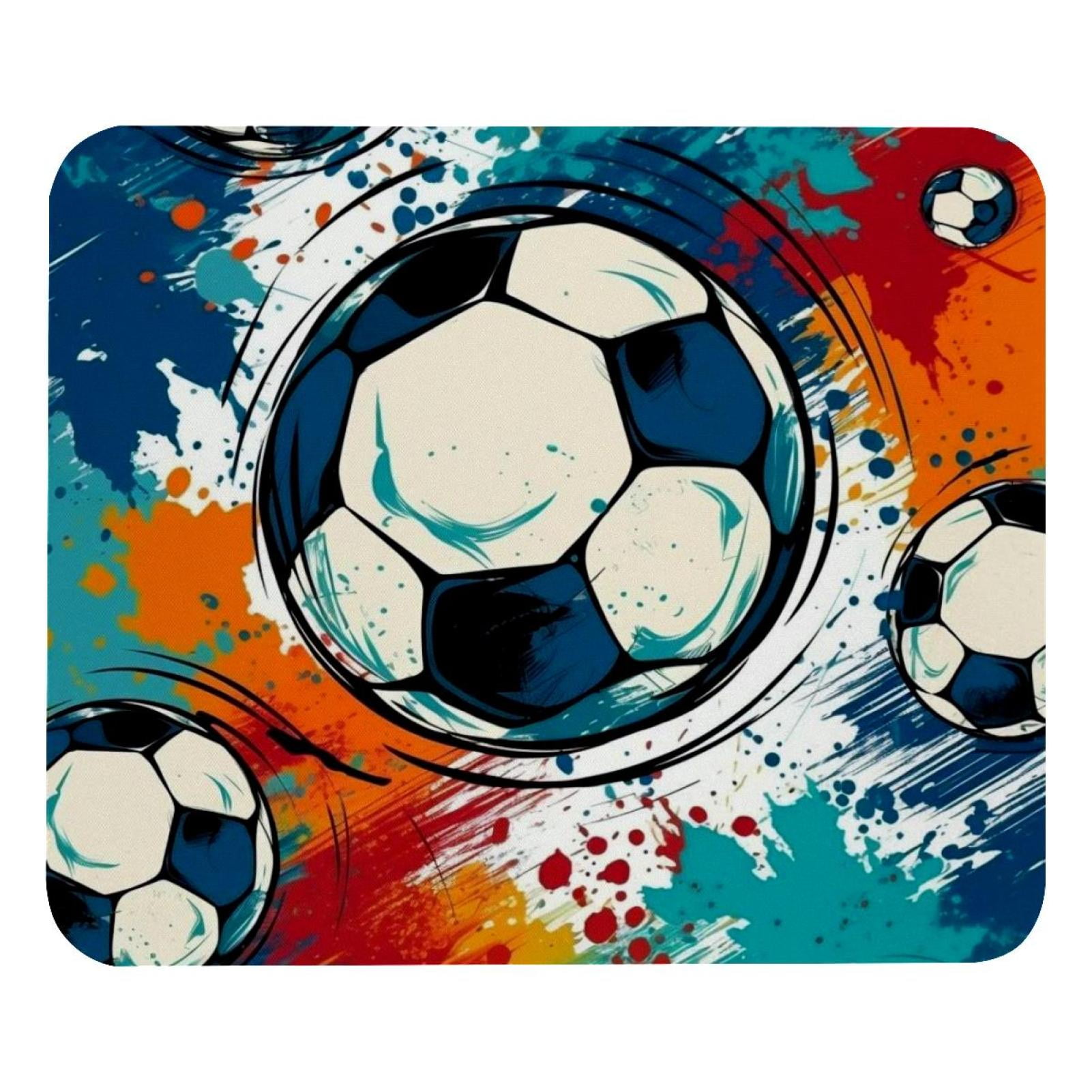 Football Soccer Computer Mouse Pad,Rubber Mouse Mat for Gaming, Office ...