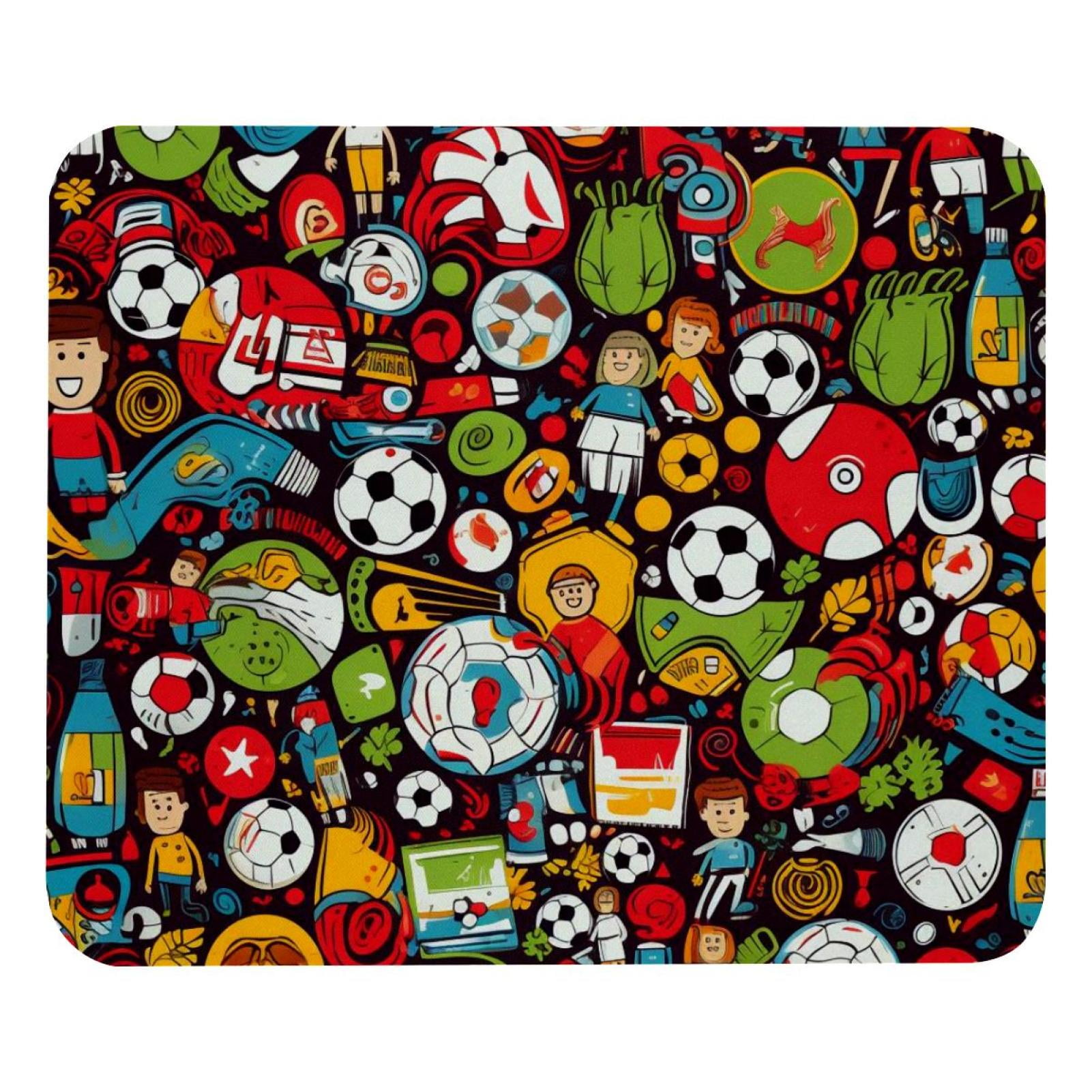 Football Soccer Computer Mouse Pad,Rubber Mouse Mat for Gaming, Office ...