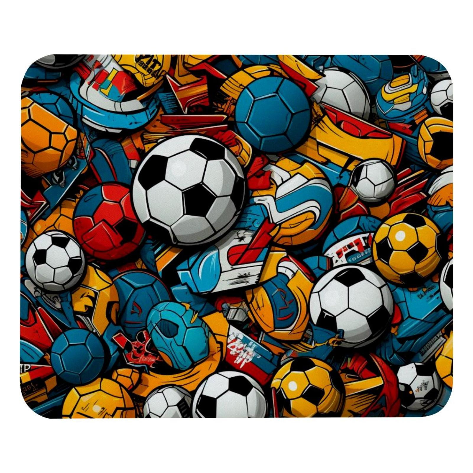 Football Soccer Computer Mouse Pad,Rubber Mouse Mat for Gaming, Office ...