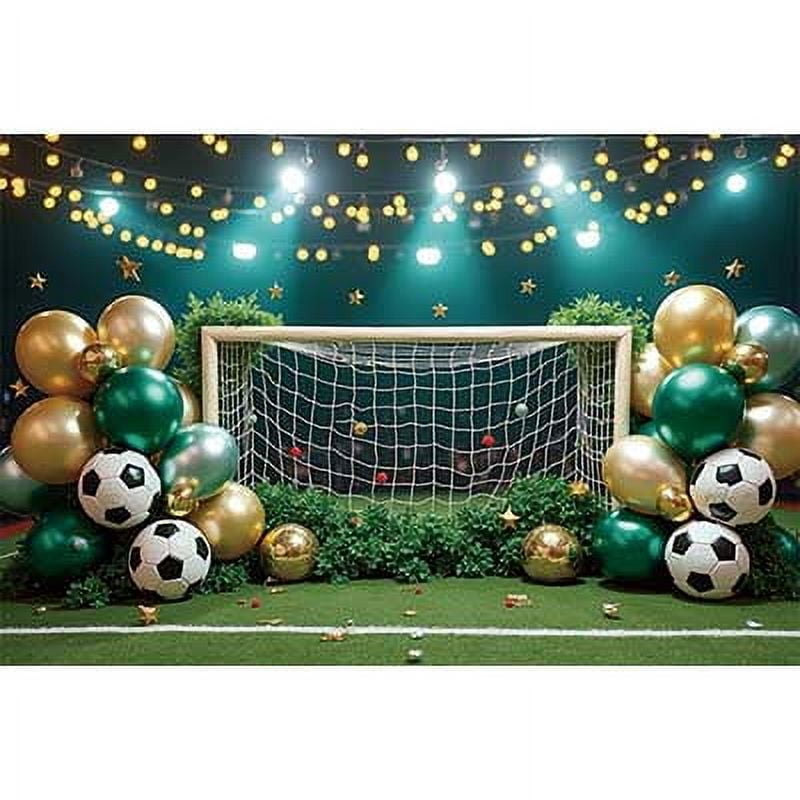 Football Soccer Field Backdrop Boy's Birthday Balloons Party rations ...