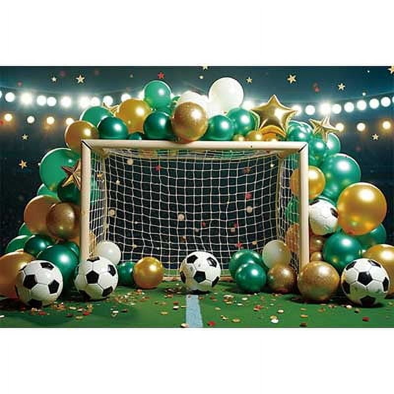 Football Soccer Field Backdrop Boy's Birthday Balloons Party rations ...