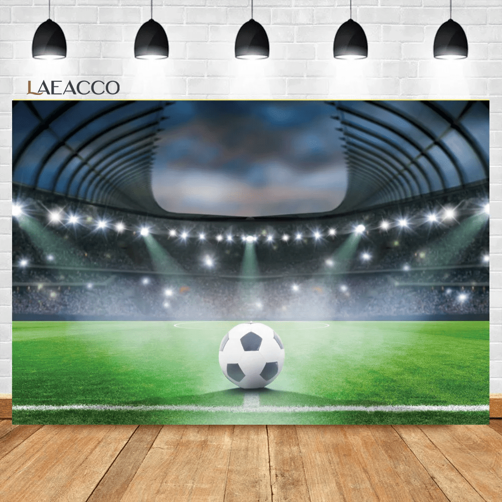 Football Soccer Field Grassland Stadium Birthday Photocall Backgrounds ...