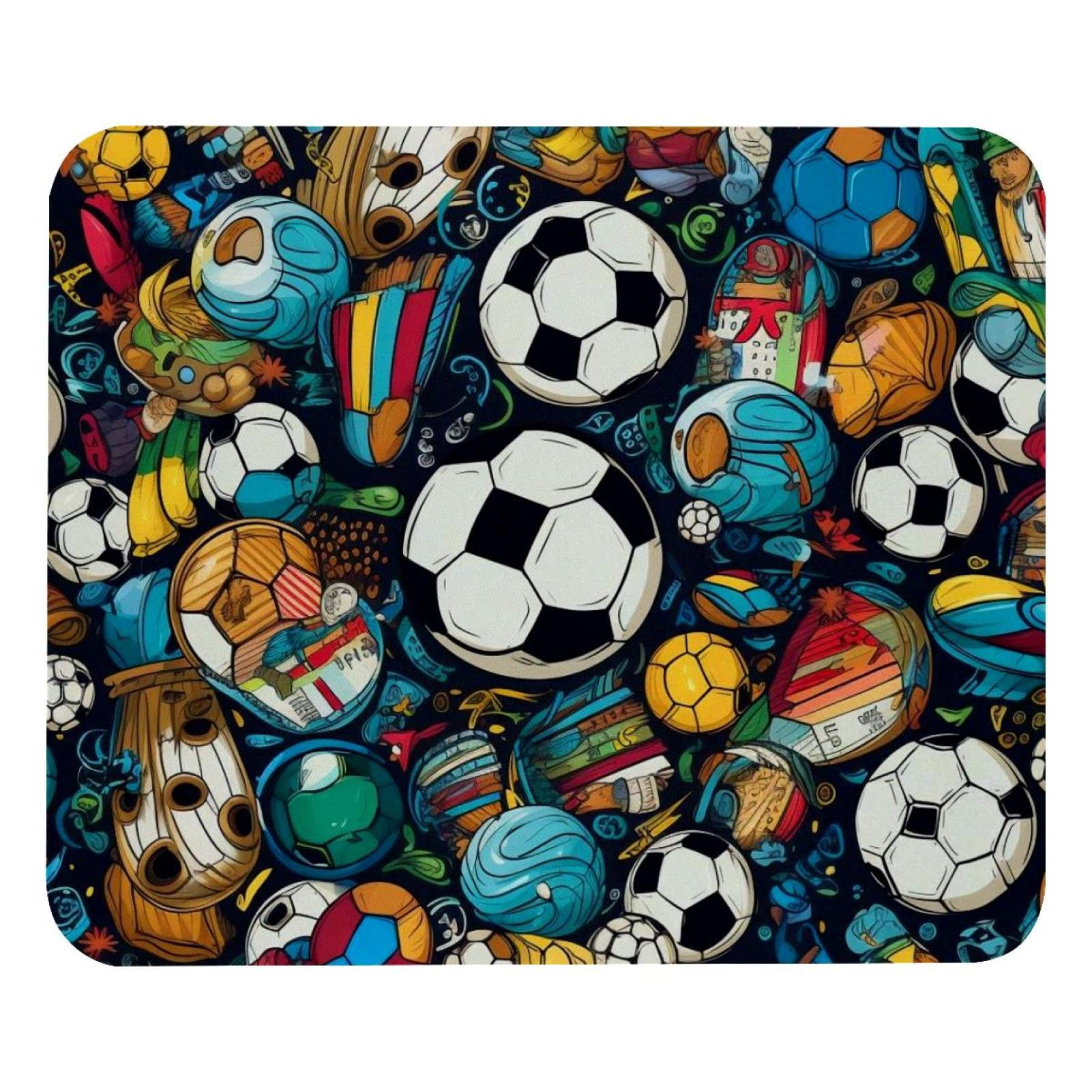 Football Soccer Mouse Pad, Personality Design Rubber Base for Office ...