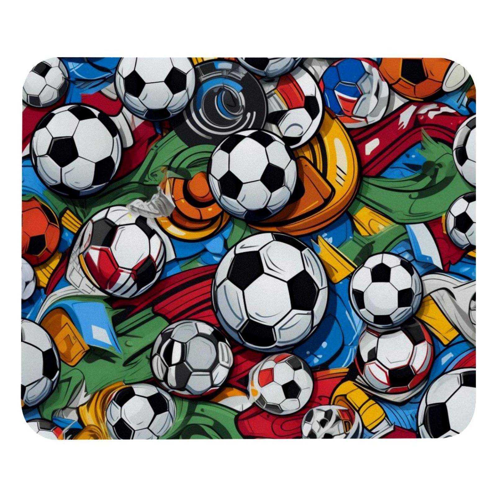 Football Soccer Mouse Pad for Laptop Wireless Mouse Home Office Travel ...