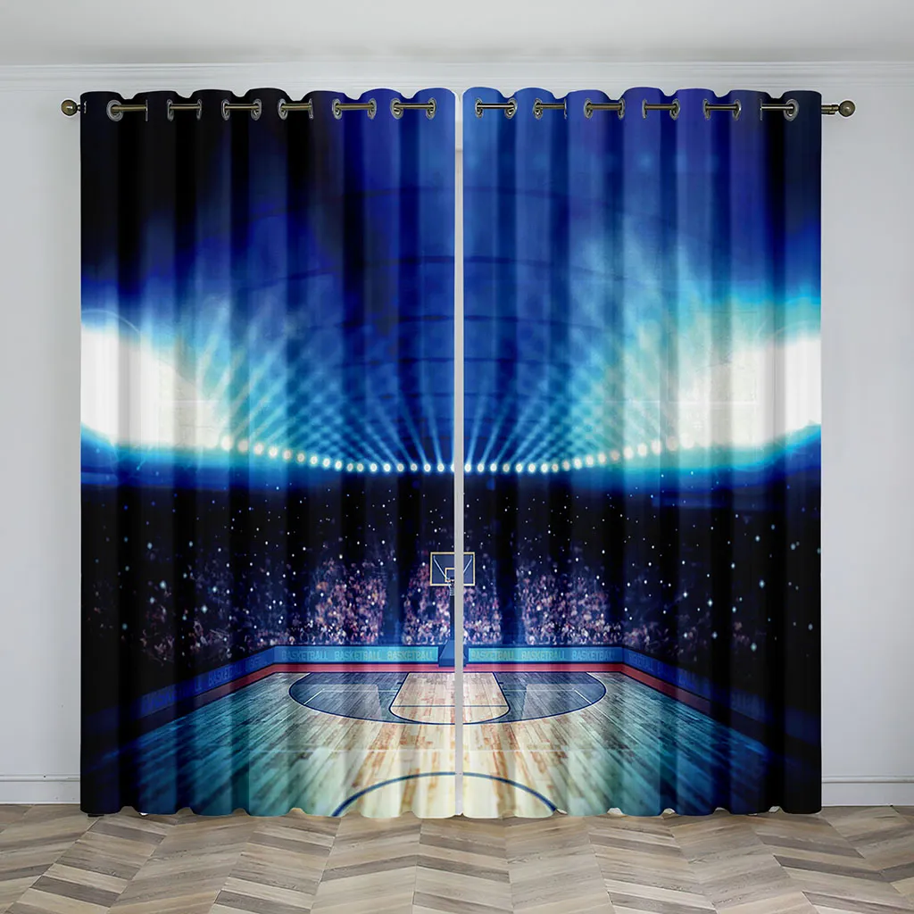 Football Soccer Sports Window Curtain Living Room Modern Home Goods ...