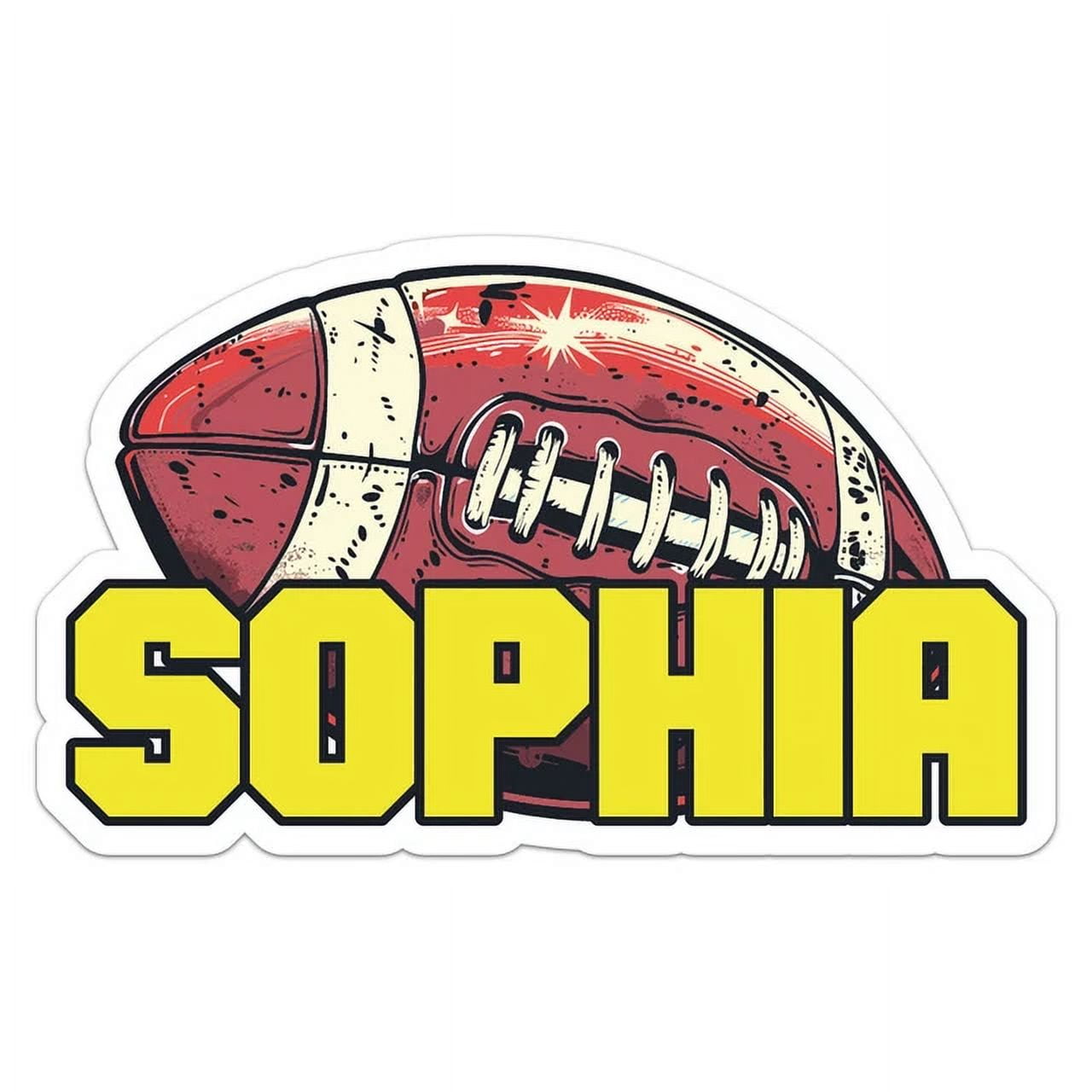 Football Sophia Sticker Phone Decal Water Bottle Stickers Car Decals ...