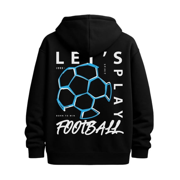 Football Spirit sweatshirt for men hooded sweatshirt black Daily and ...