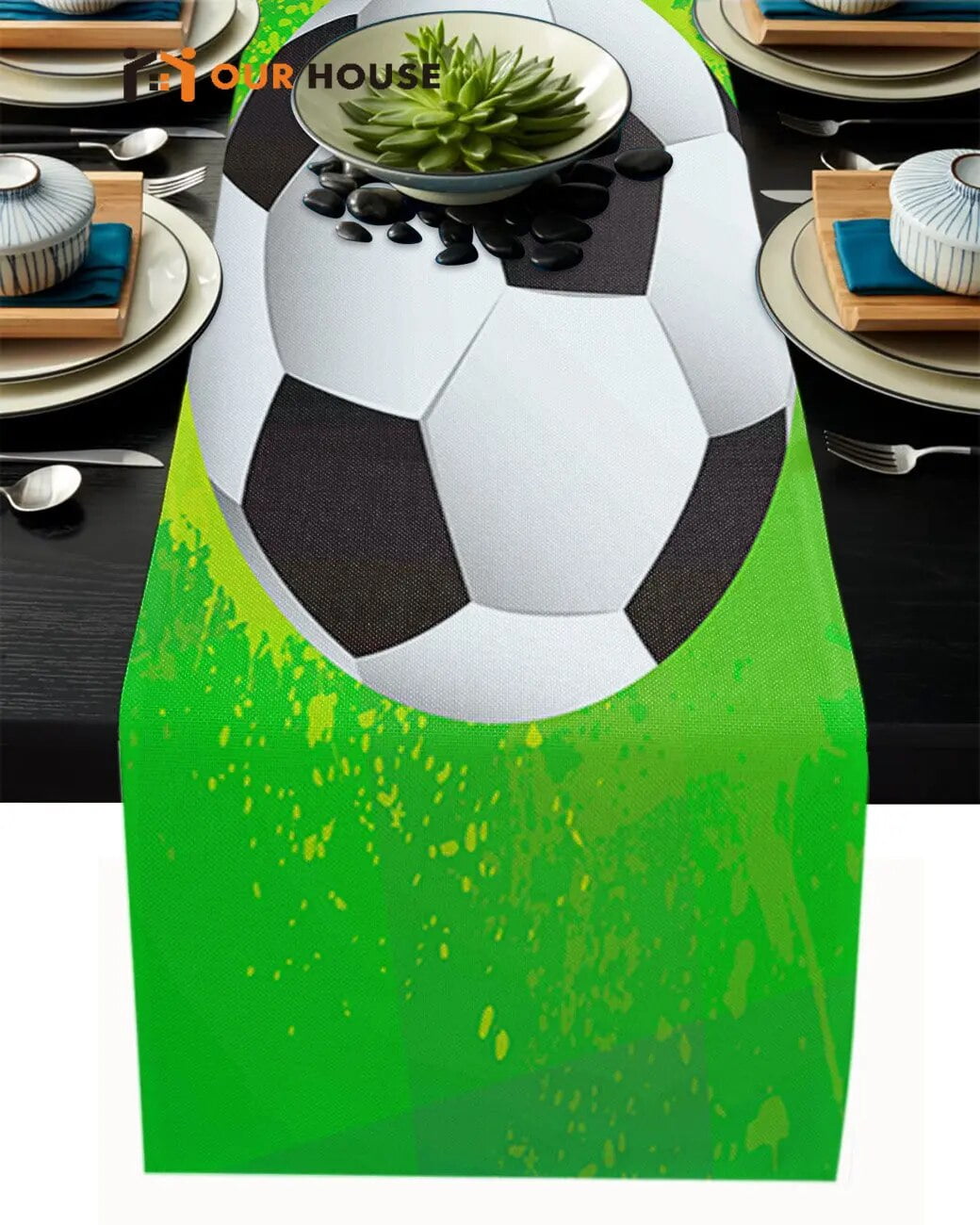 Football Sports Goal Wedding Home Party Table Runners Coffee Table ...