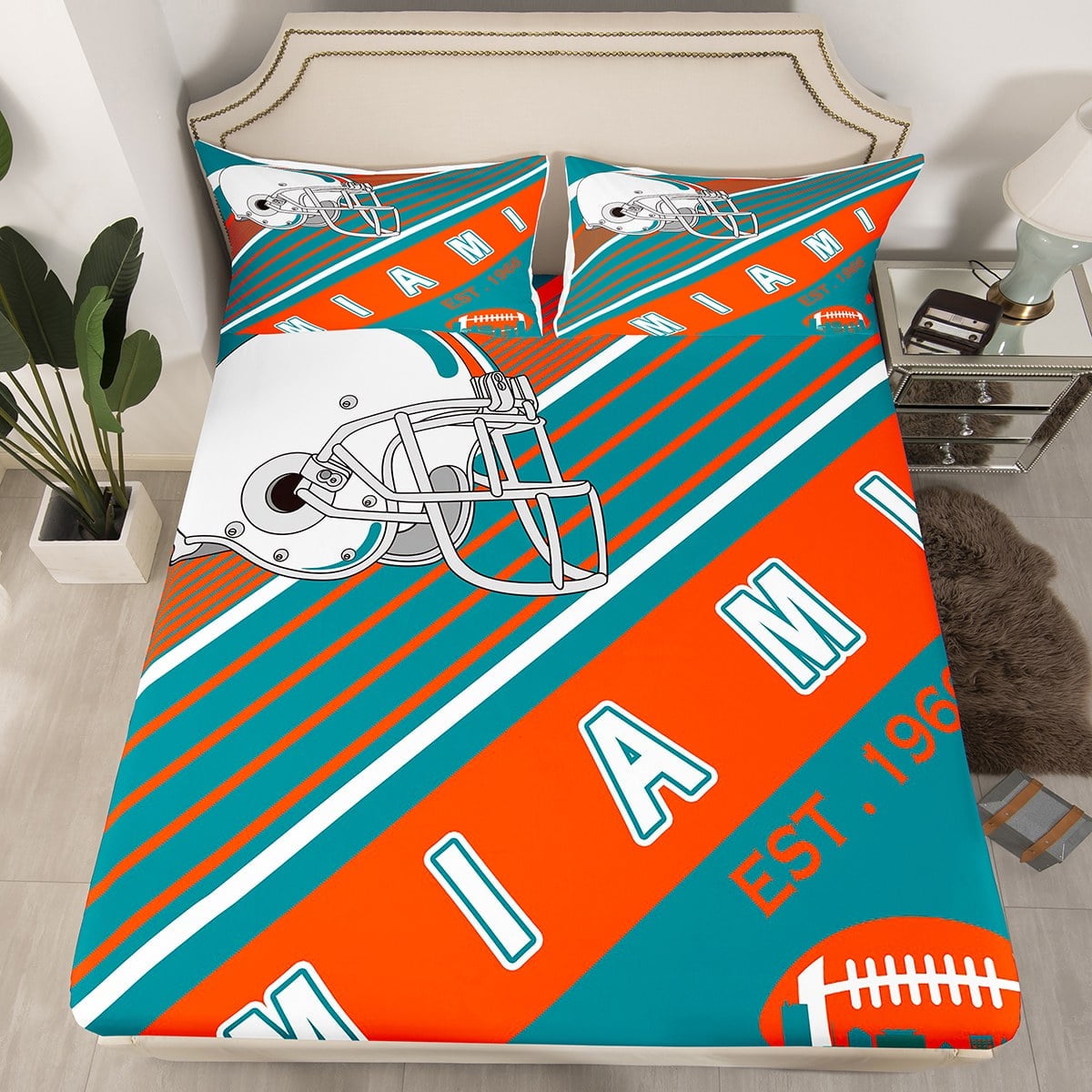 Football Sports Themed Sheet Set, American Football City Style Sheets ...