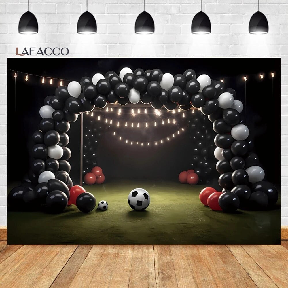 Football Stadium Backdrop Stage Lights Soccer Sport Game Theme Boy ...