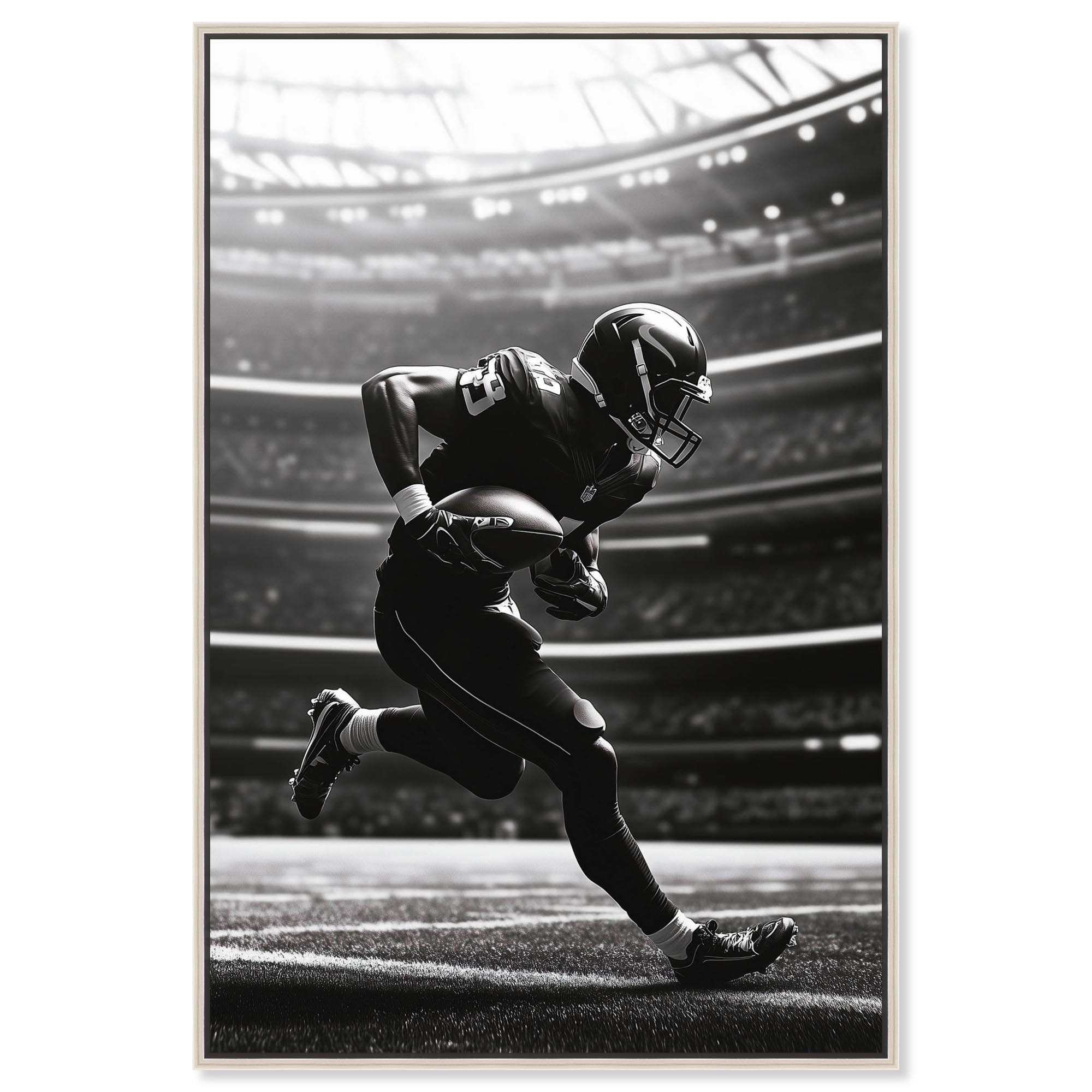 Football Stadium Canvas Sports Posters by Art Remedy, Silver Frame, 10 ...