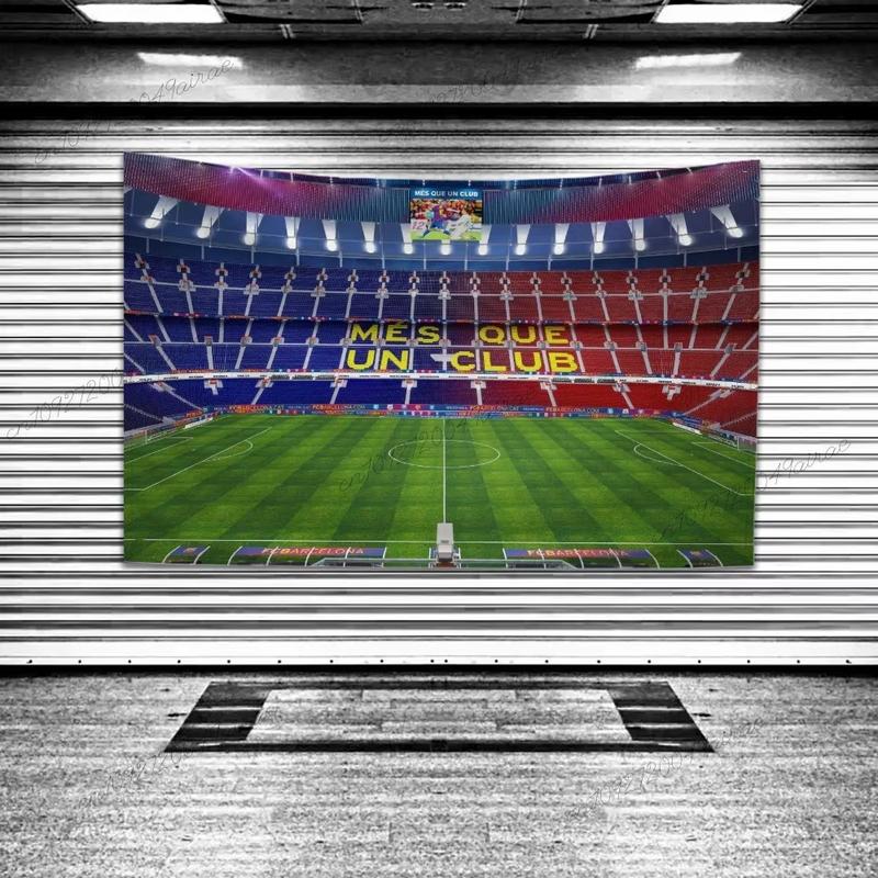 Football Stadium Flag Wall Art Decor Tapestry Wall Hanging Cloth Rooms ...