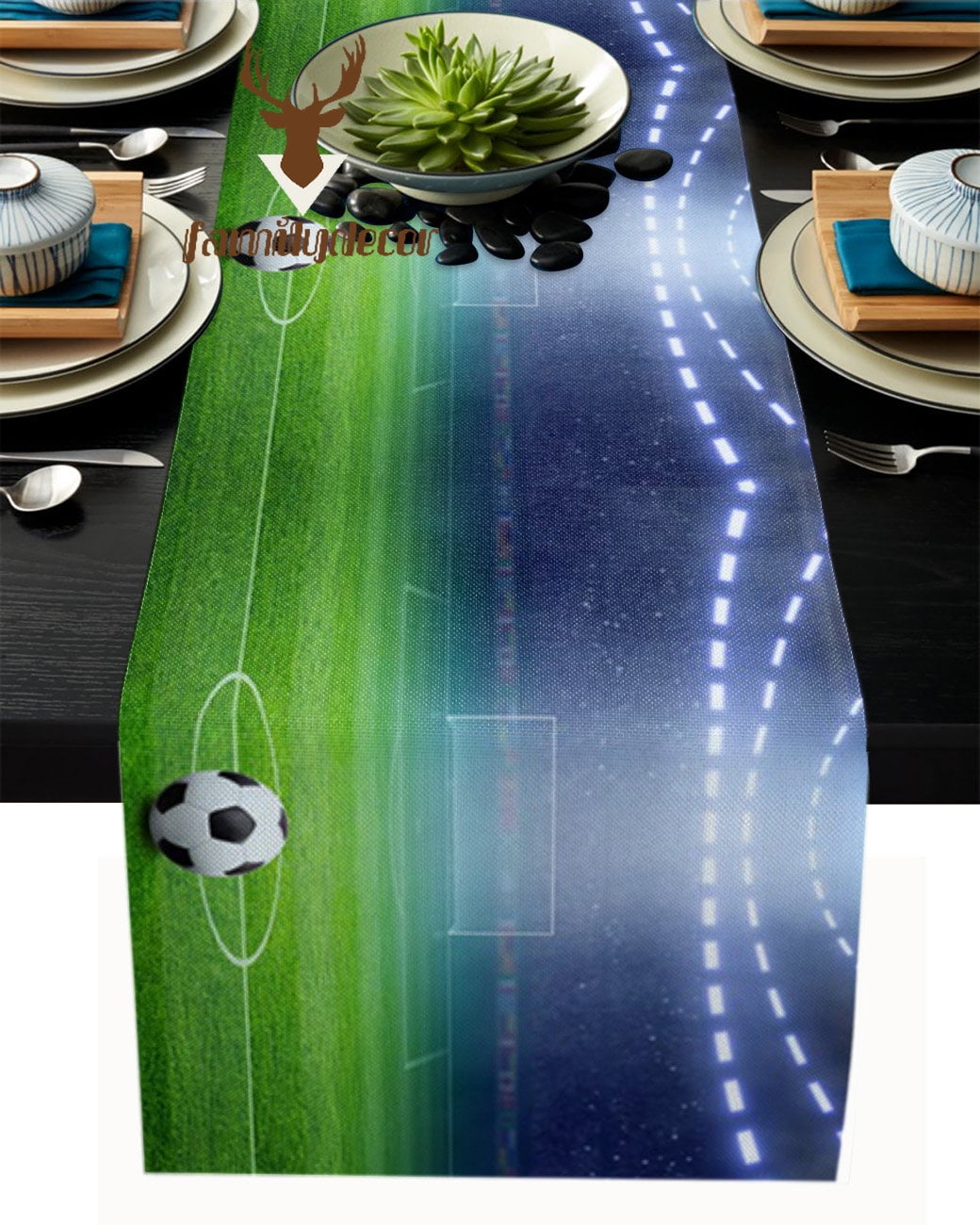 Football Stadium Lights Table Runner Luxury Home Dining Table Coffee ...