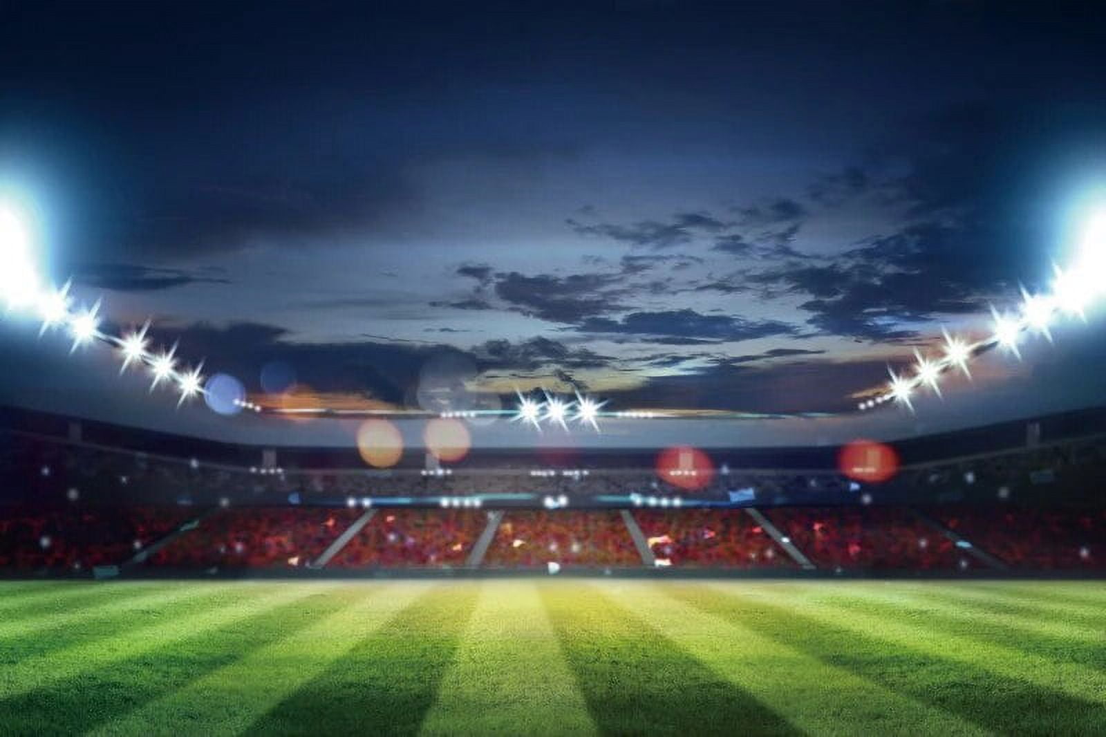 Football Stadium Photography Backdrop Spotlight Green Grass Field ...