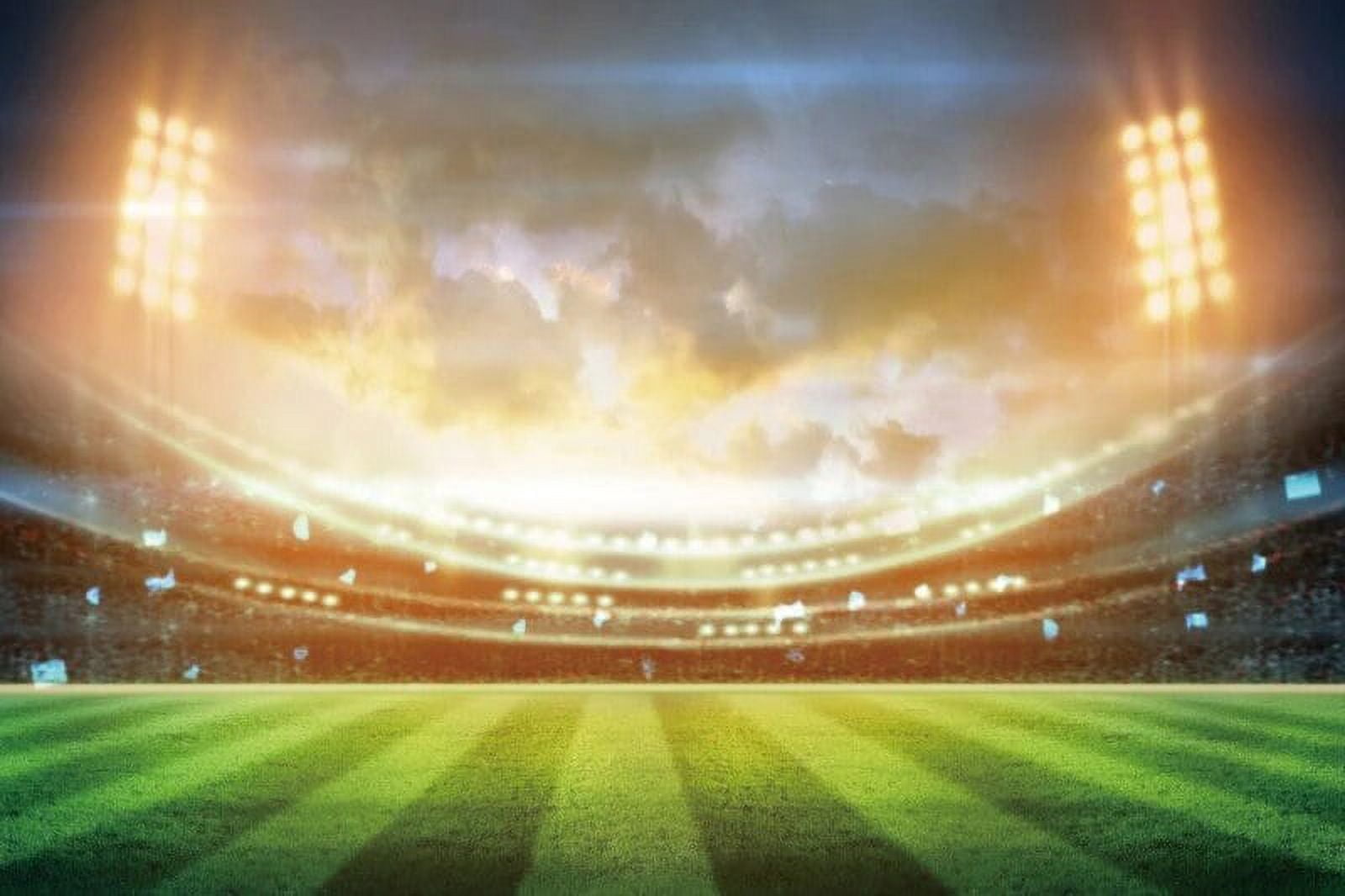 Football Stadium Photography Backdrop Spotlight Green Grass Field ...