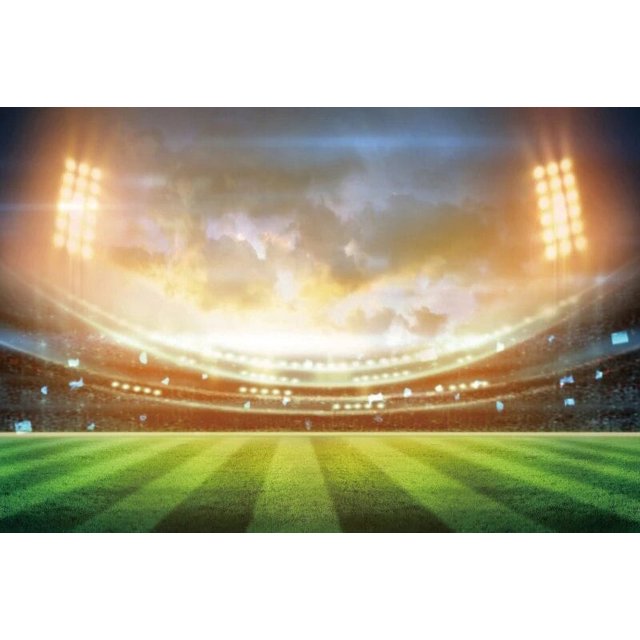 Football Stadium Photography Backdrop Spotlight Green Grass Field ...
