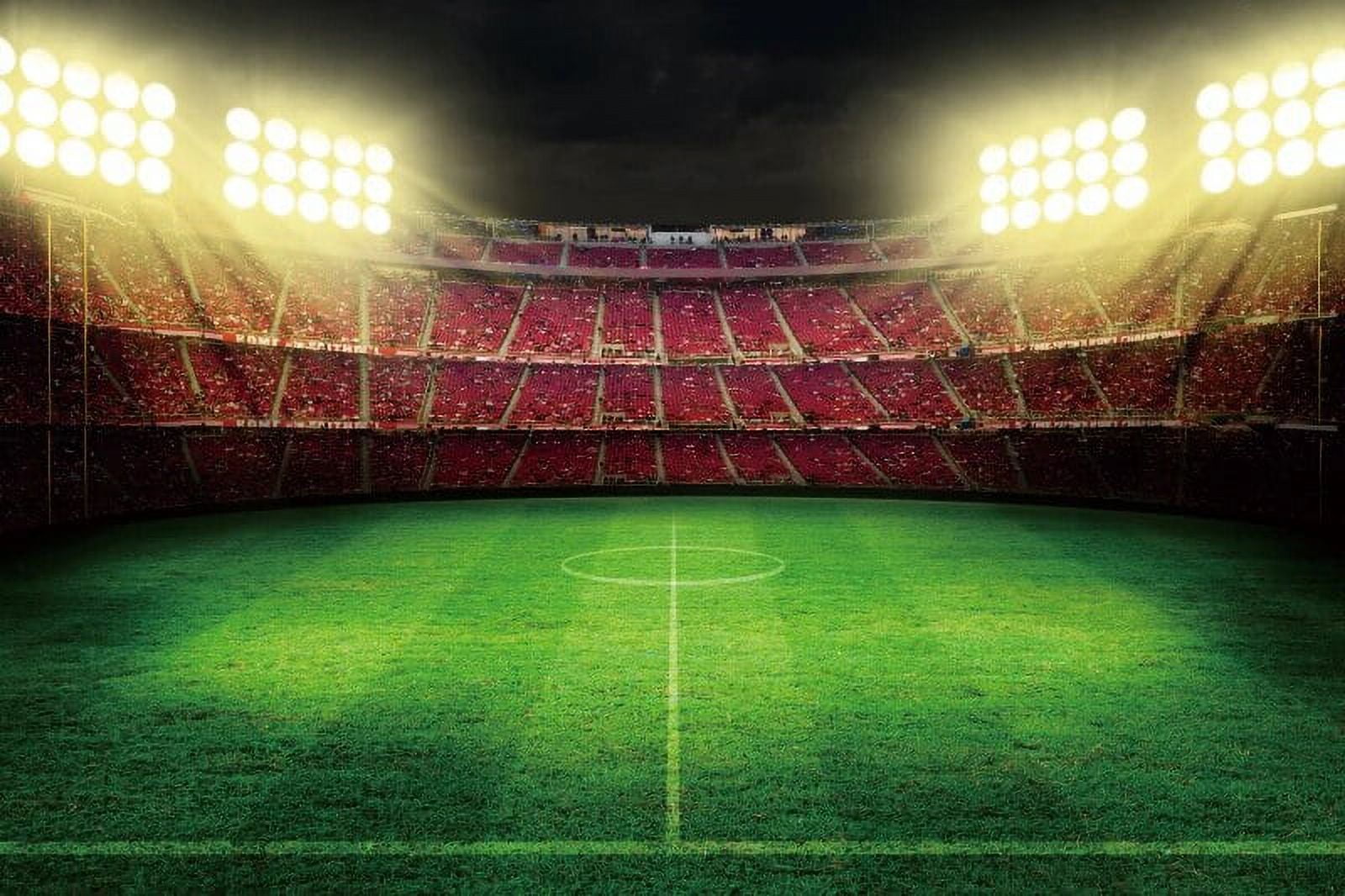 Football Stadium Photography Backdrop Spotlight Green Grass Field ...