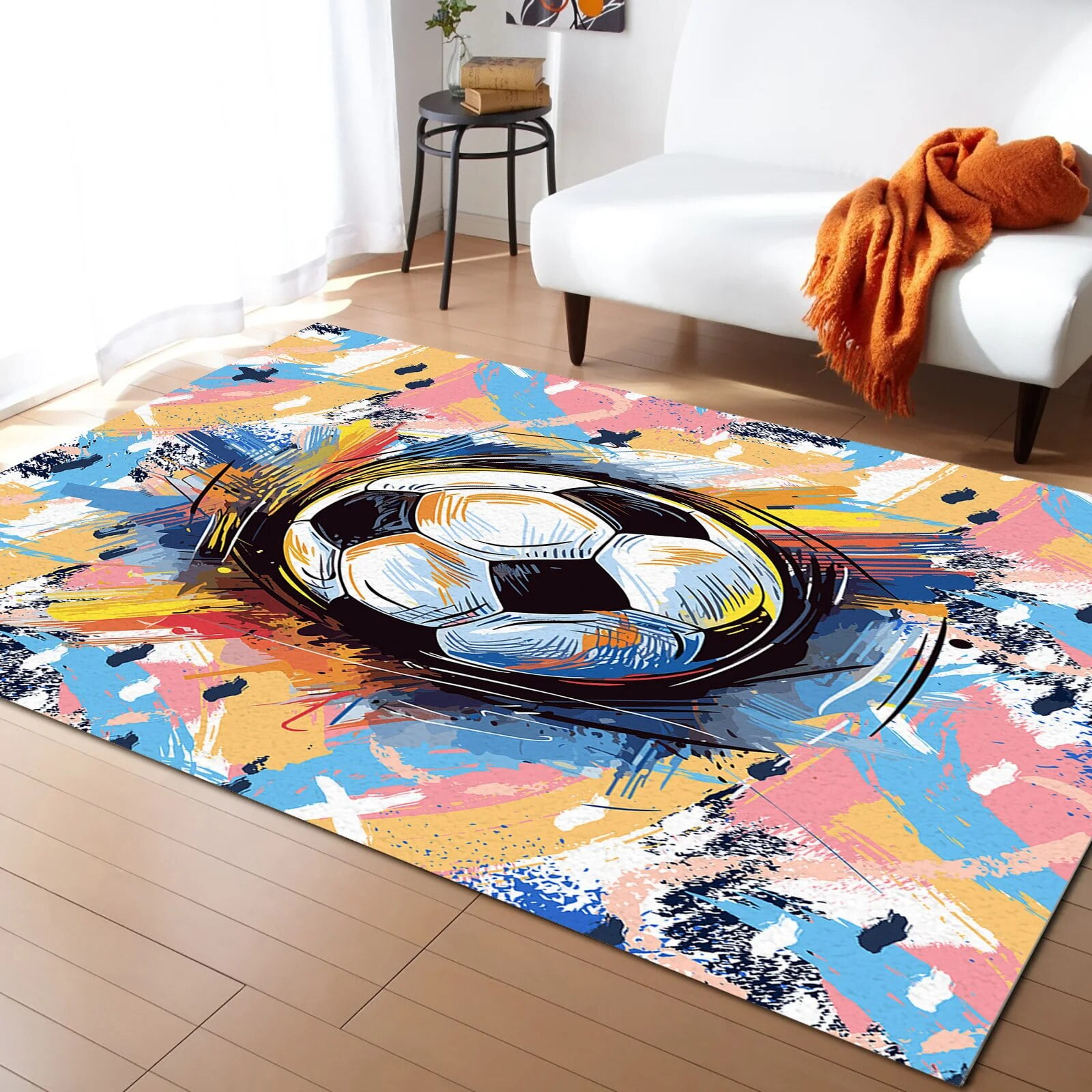 Football Stadium Team Uniform Strong Carpet Area Rug Children's Room ...