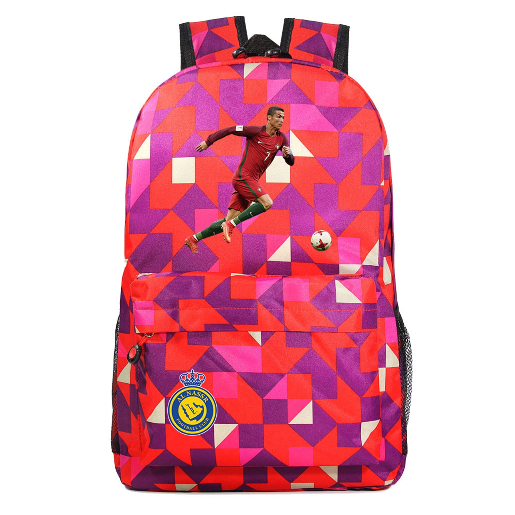 Football Star Cristiano Ronaldo Backpack Back to School Student Bookbag ...