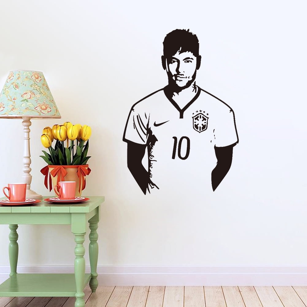 Football Star Fans Soccer Wall Art Stickers Decal Decor Vinyl Poster ...