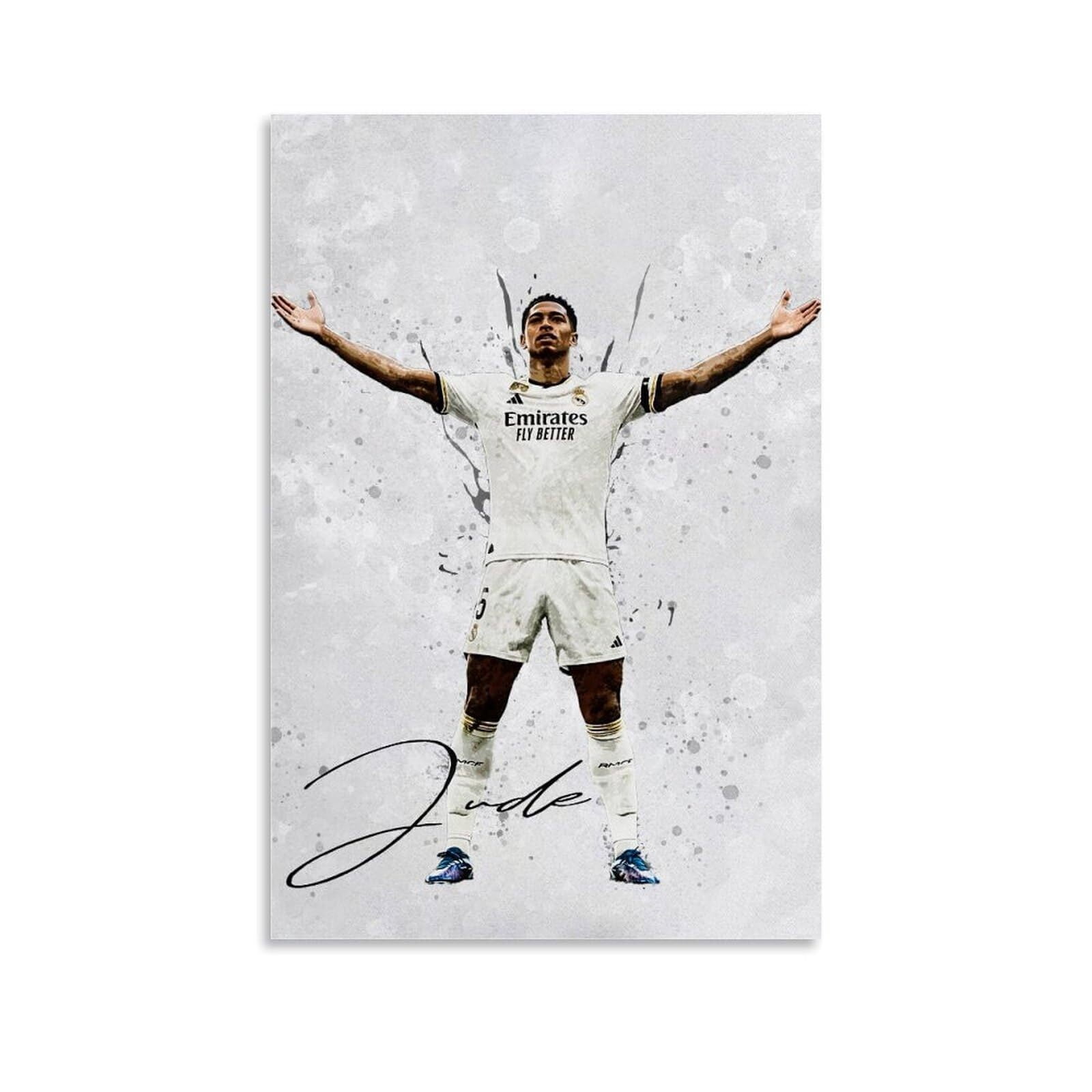 Football Star Jude Bellingham Celebrates Scoring Sports Poster For ...
