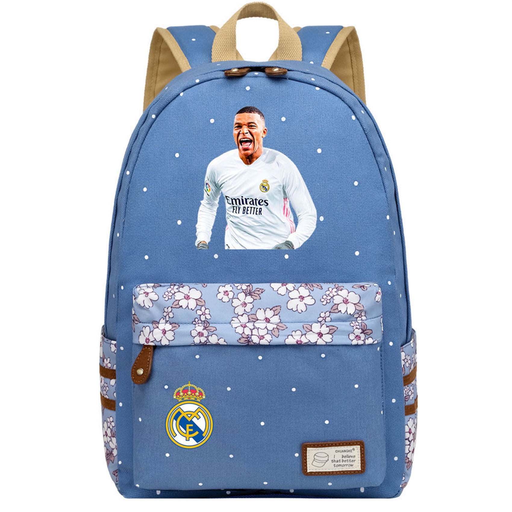 Football Star Kylian Mbappe Backpack Multifunction Student Book Bag ...