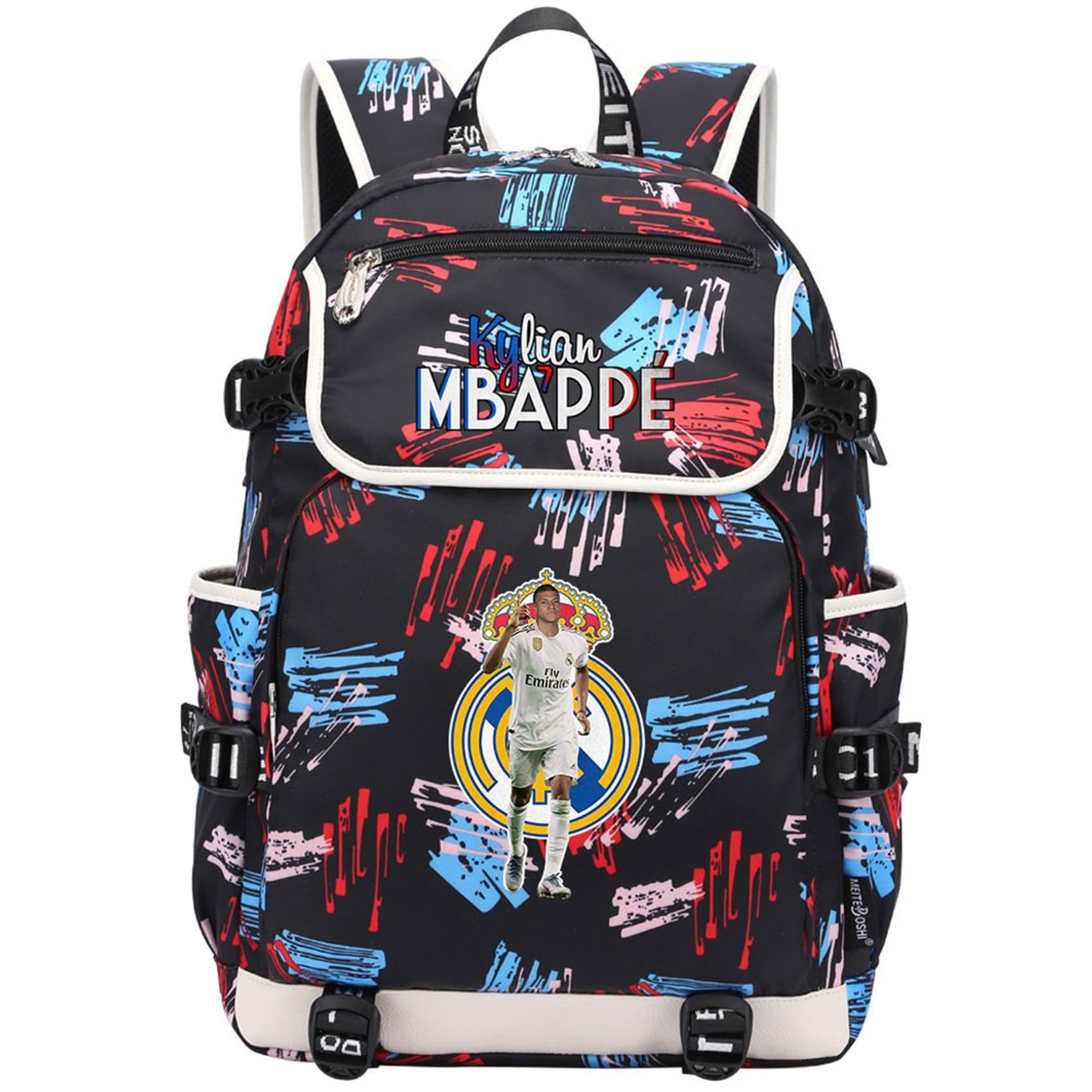 Football Star Kylian Mbappe Backpack with USB Charge Port Teen ...
