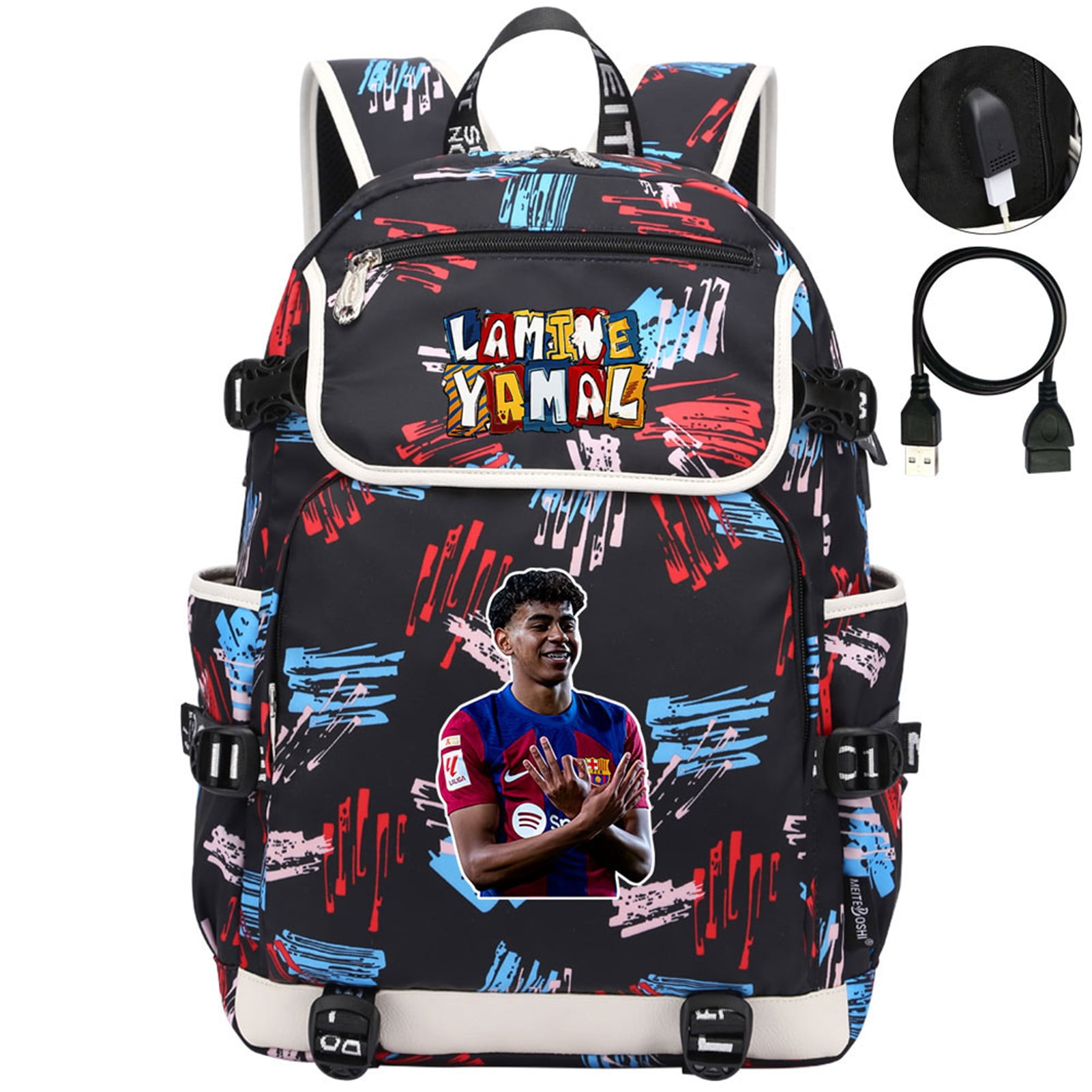 Football Star Lamine Yamal Classic Backpack Multifunctional Travel ...