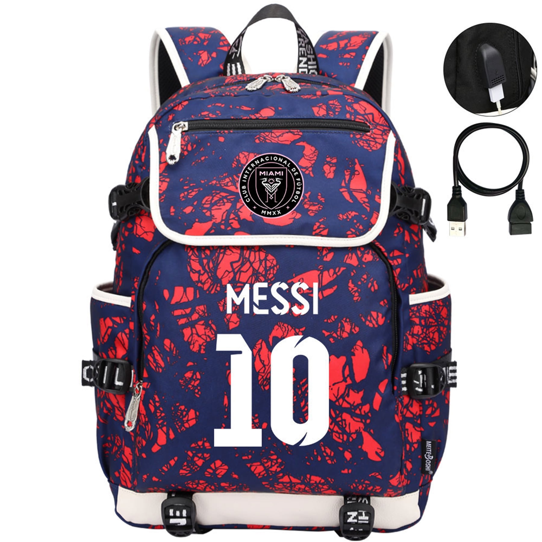 Football Star Lionel Messi_10 Backpack Student Back to School Bookbag ...