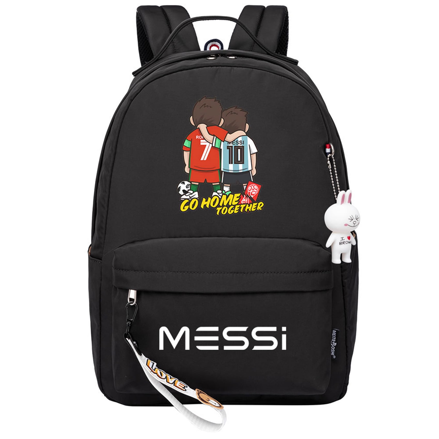 Football Star Messi_10 Backpack Student Back to School Knapsack ...