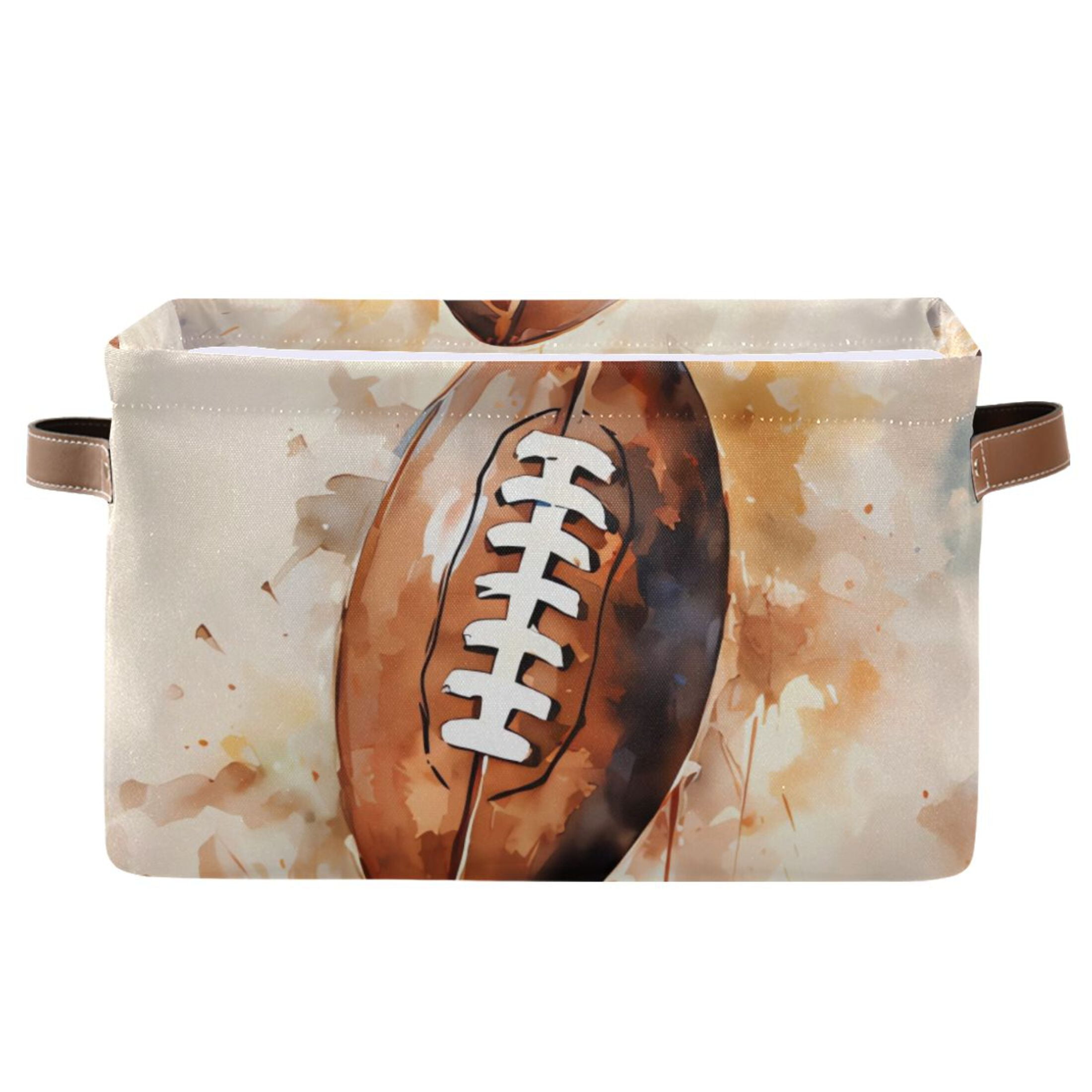 Football Storage Basket Large Bin Laundry Boxes Toys Foldable Home ...