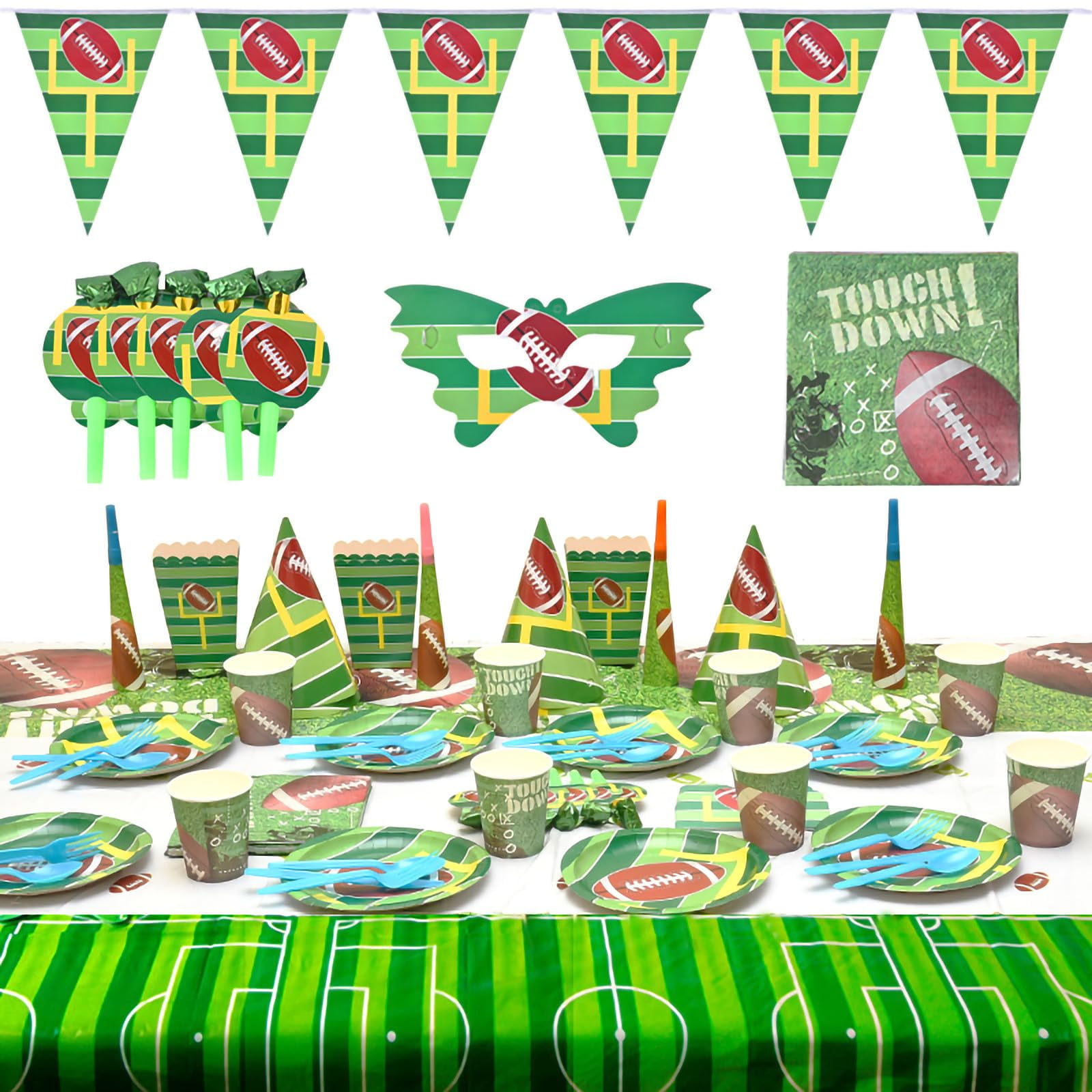 Football Supplies Set DC20 of 16, Football Theme Decorations Set ...