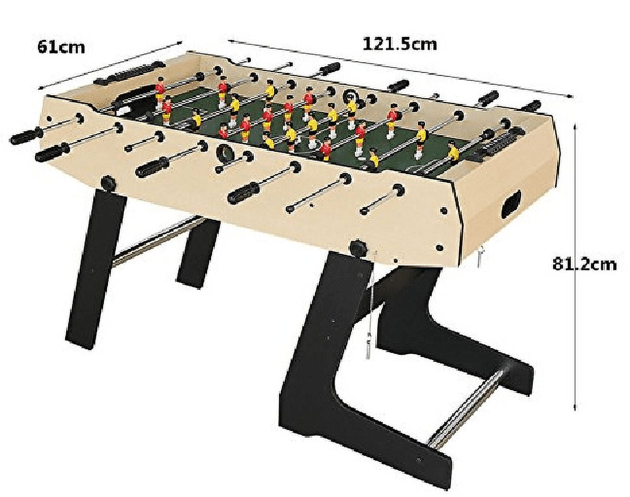 Football Table, 48 inch Foldable Football Table Adult Size Top Football ...