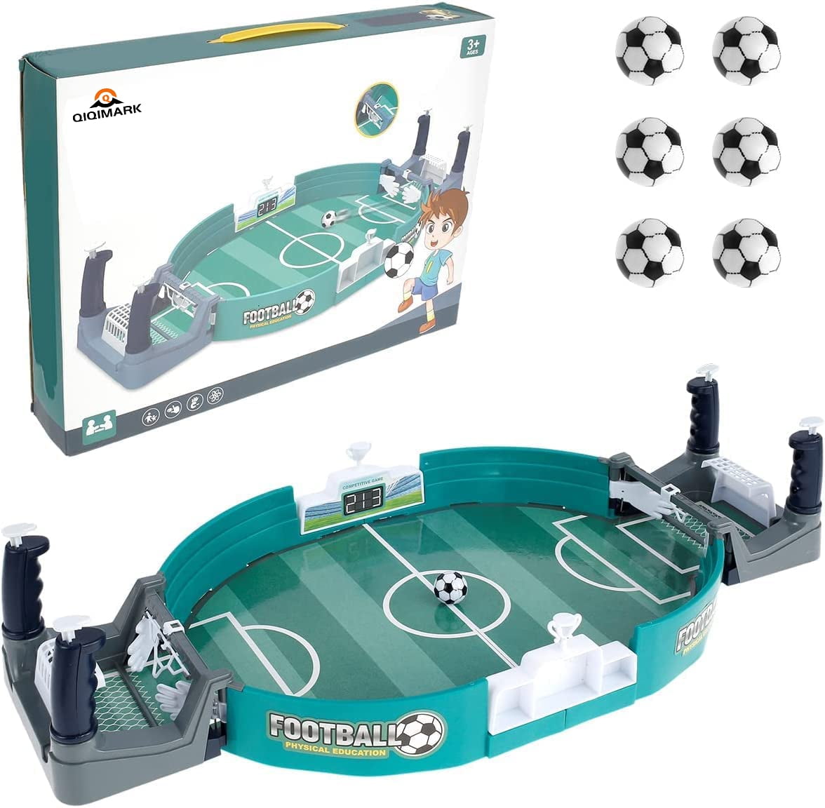 Football Table Interactive Game, Mini Tabletop Soccer Pinball Games ...