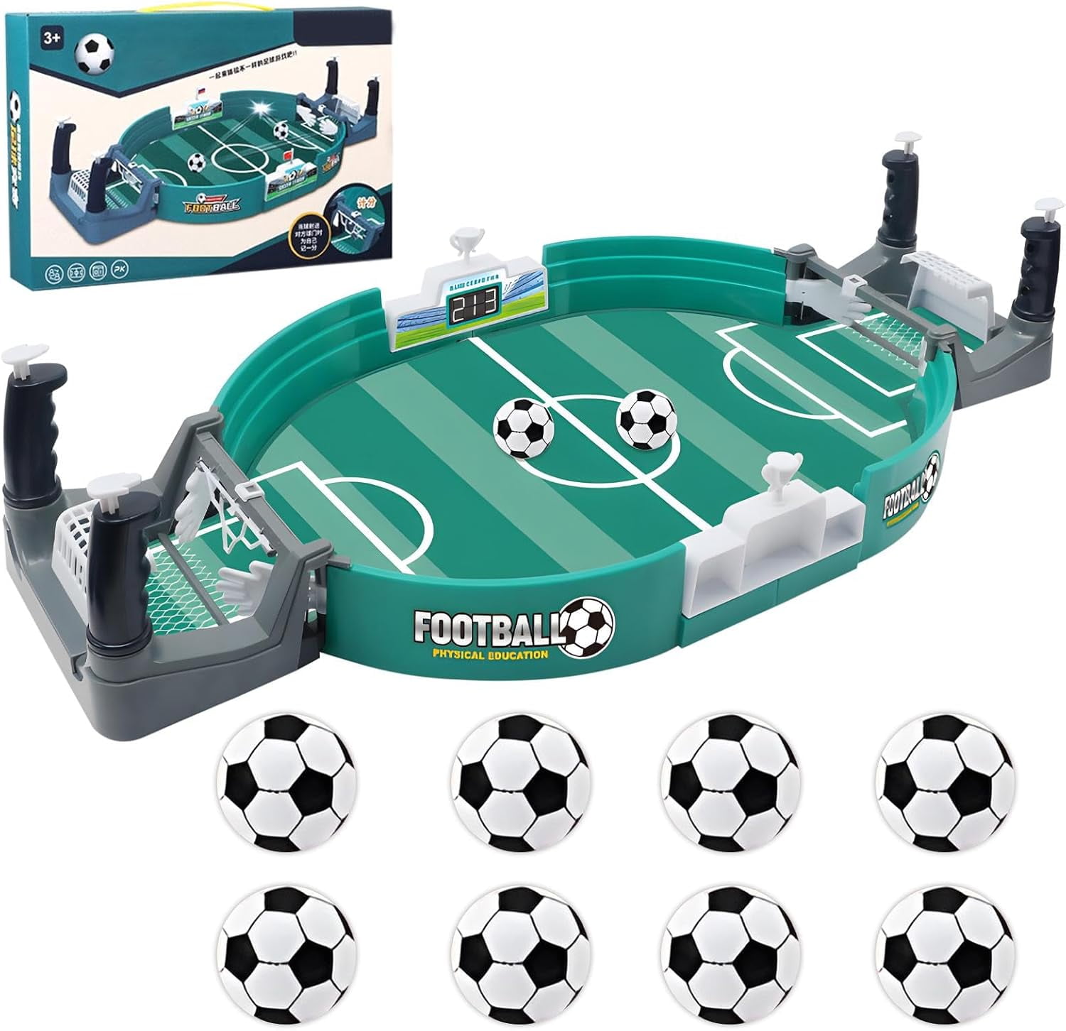 Football Table Interactive Game, Mini Tabletop Soccer Pinball Games Set ...