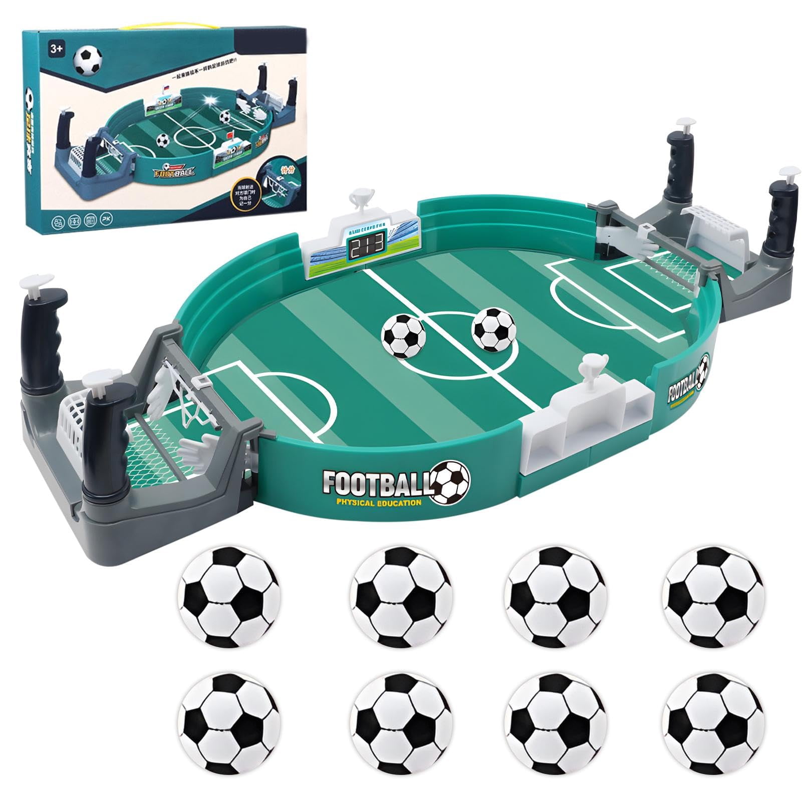 Football Table Interactive Game, Mini Tabletop Soccer Pinball Games Set ...