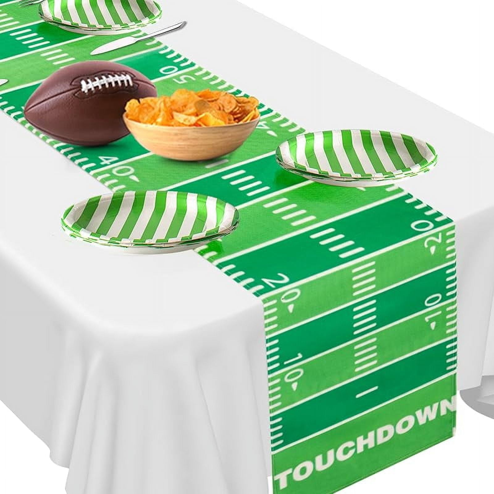 Football Table Runner, Football Party Decorations, Football Field Table ...