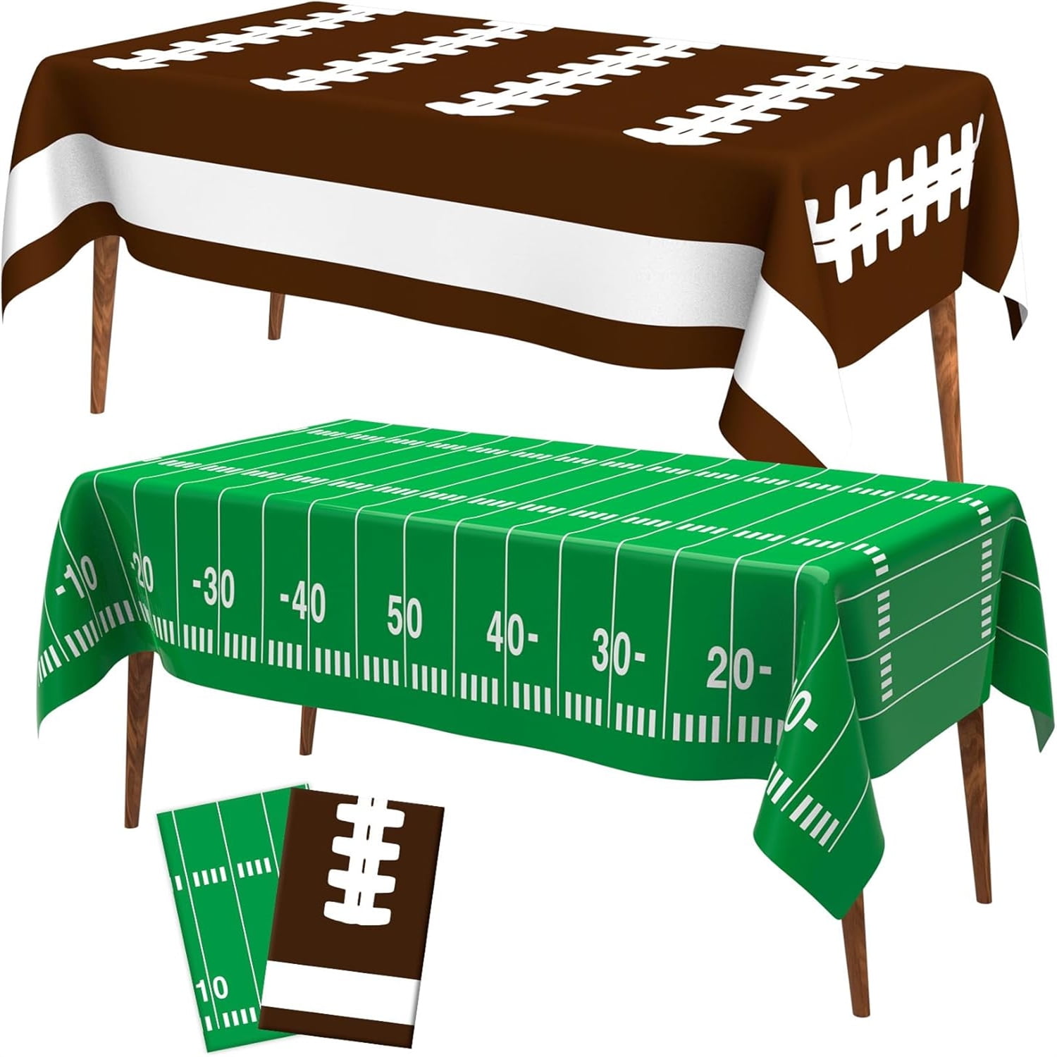 Football Tablecloth, Football Party D rations 2 PCS Disposable Football ...