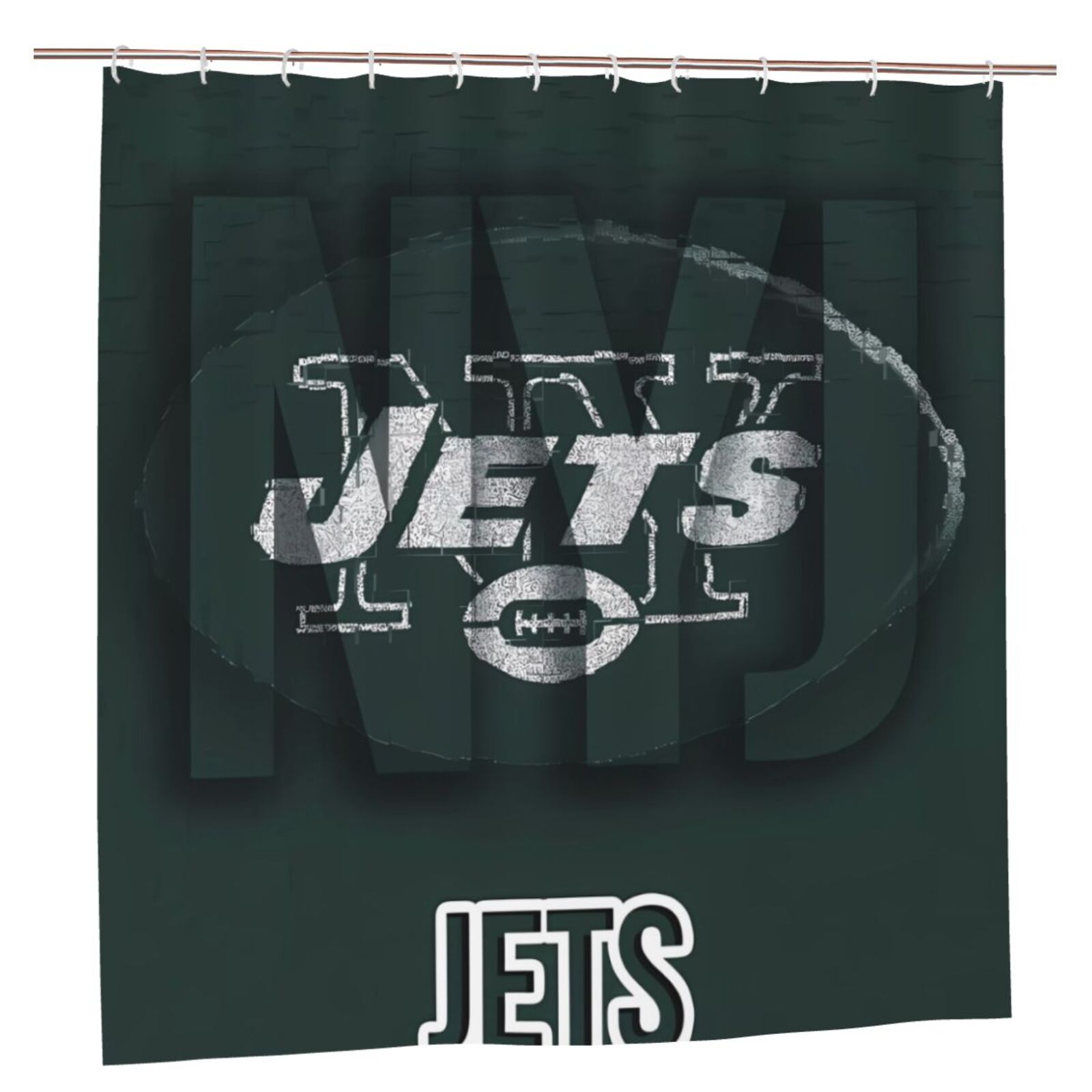 Football Team Custom Jets Theme Waterproof Shower Curtain 72x72 Inch ...