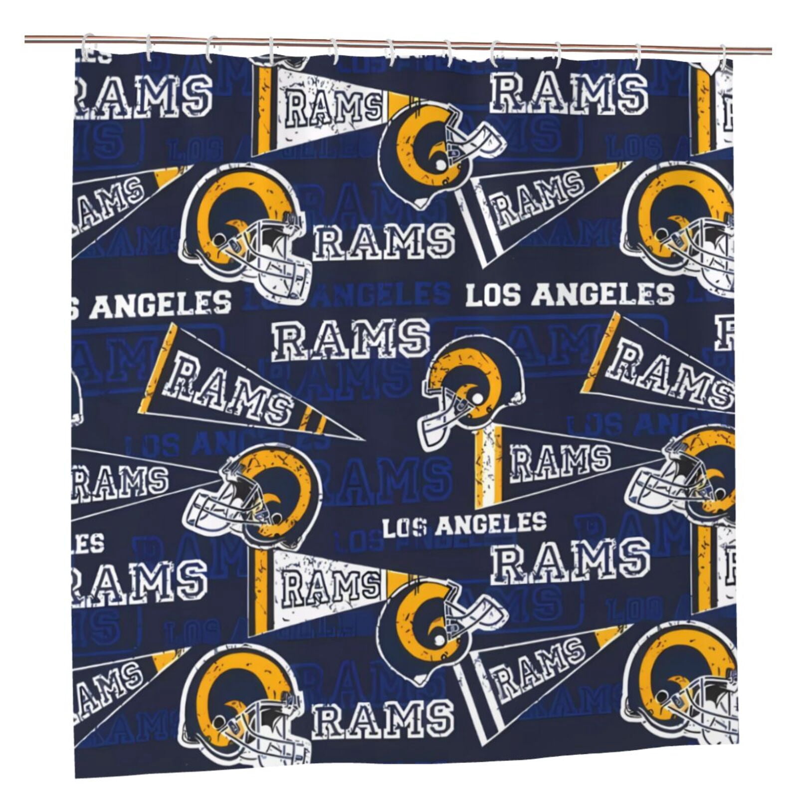 Football Team Custom Rams Theme Waterproof Shower Curtain 72x72 Inch ...