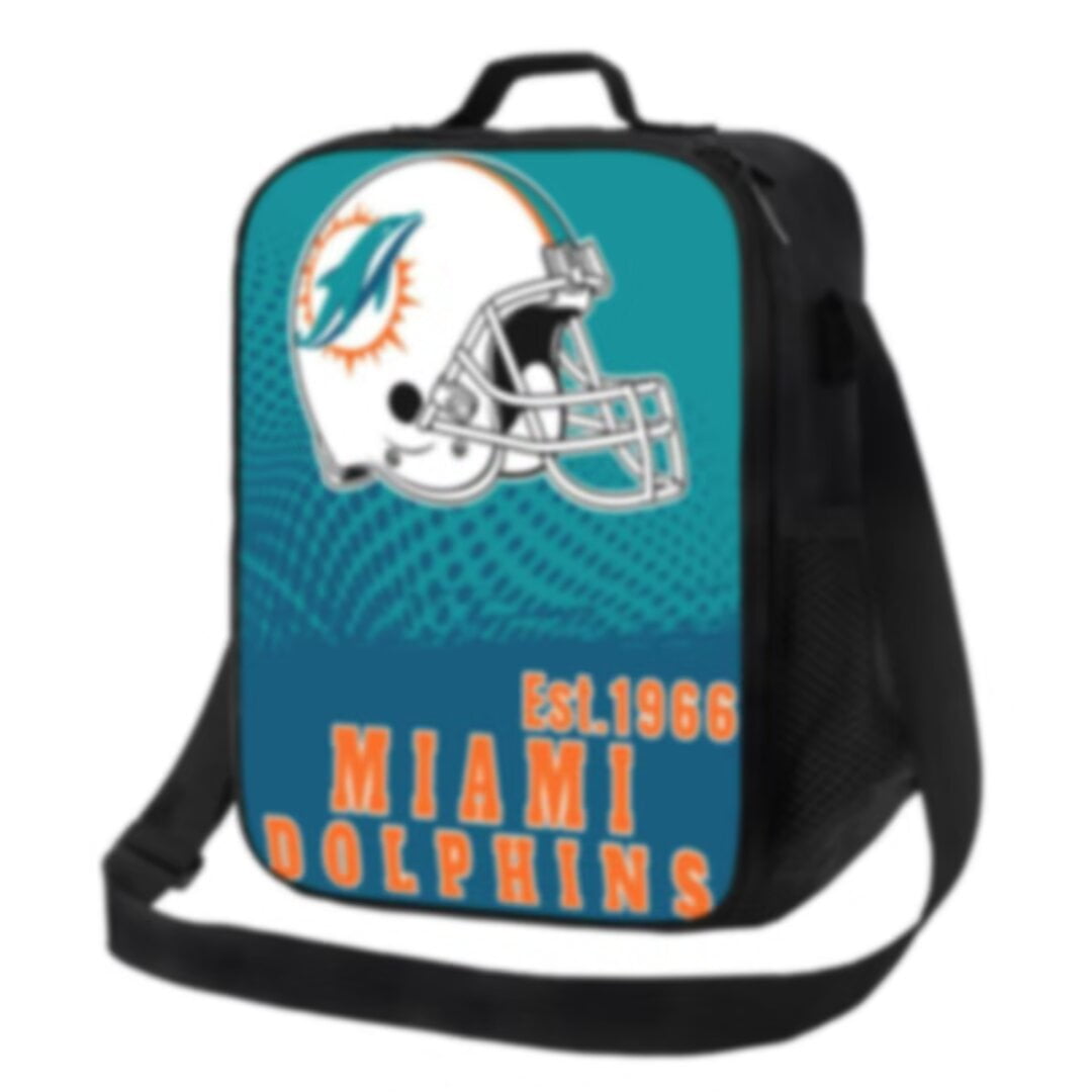Football Team Dolphins Lunch Bag 3D Printed Dolphins Helmet Logo Lunch ...